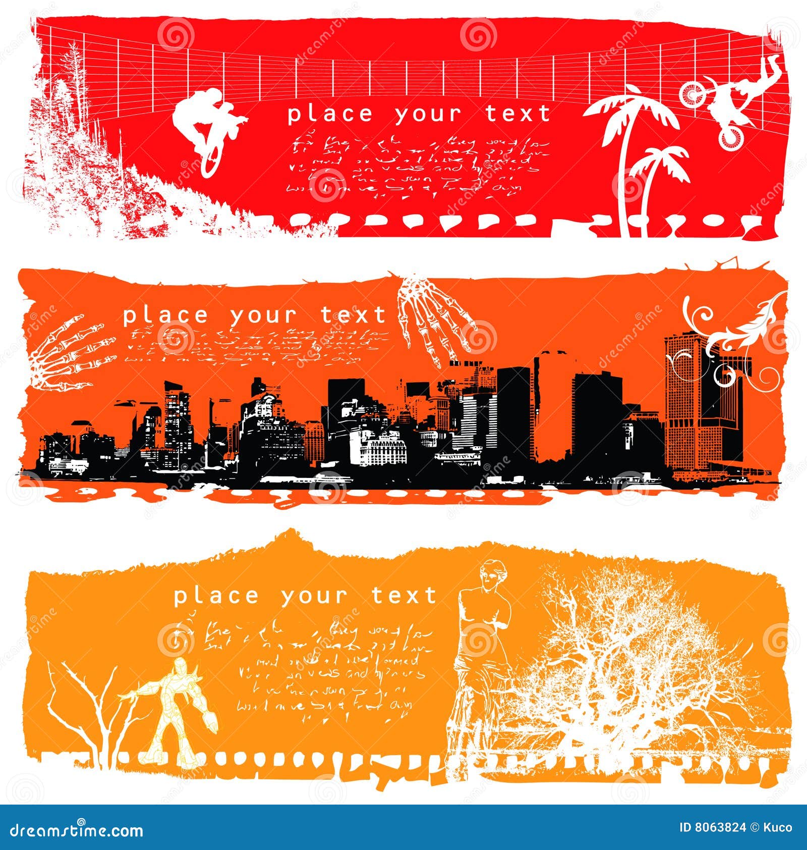 Places for text stock vector. Illustration of label, collage - 8063824