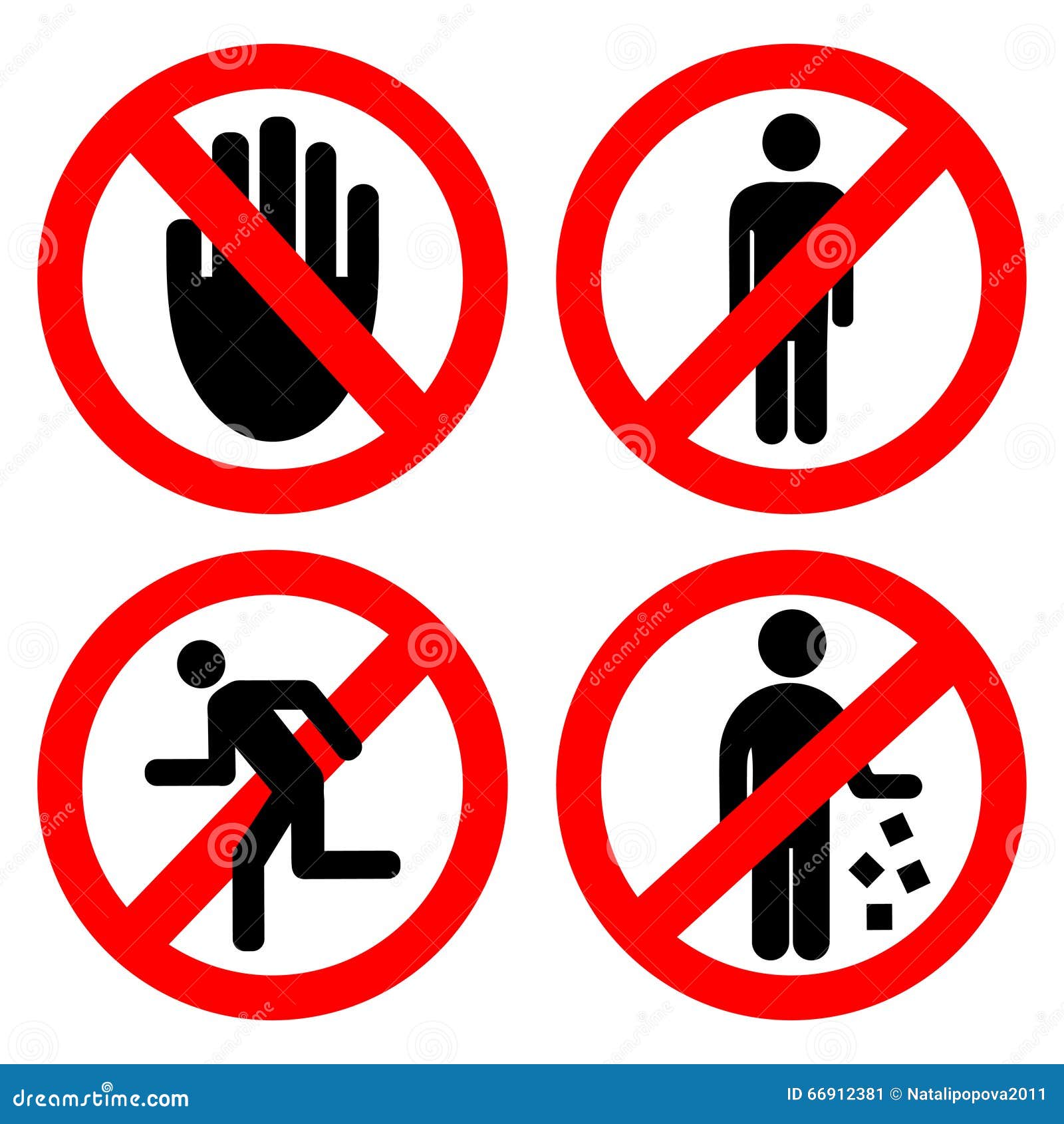 Placez Les Icônes D'interdiction Illustration de Vecteur - Illustration ...
