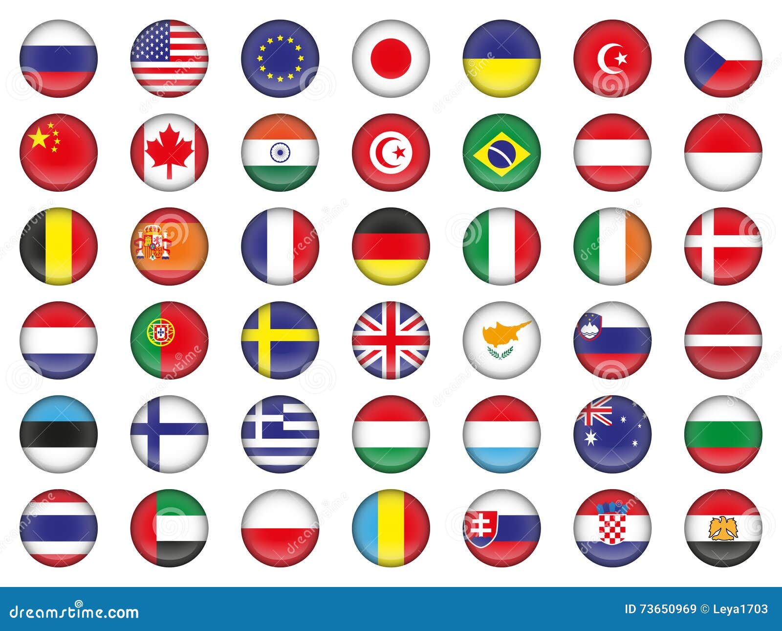 Placez Les Icônes Des Drapeaux Illustration de Vecteur - Illustration ...