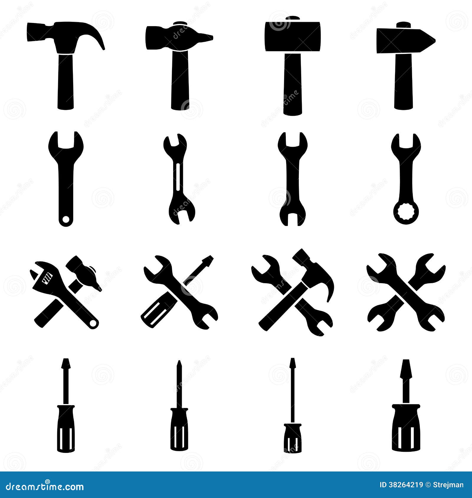 Placez Les Icônes Des Outils Illustration de Vecteur - Illustration du ...