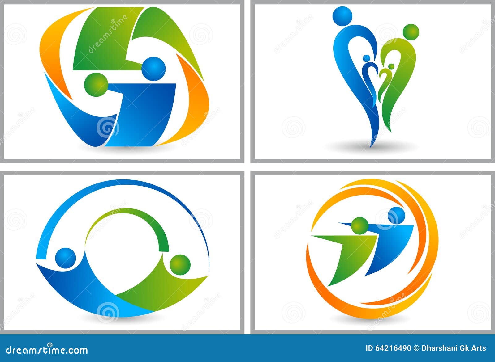 Placez Les Logos De Couples De Collection Illustration de Vecteur ...