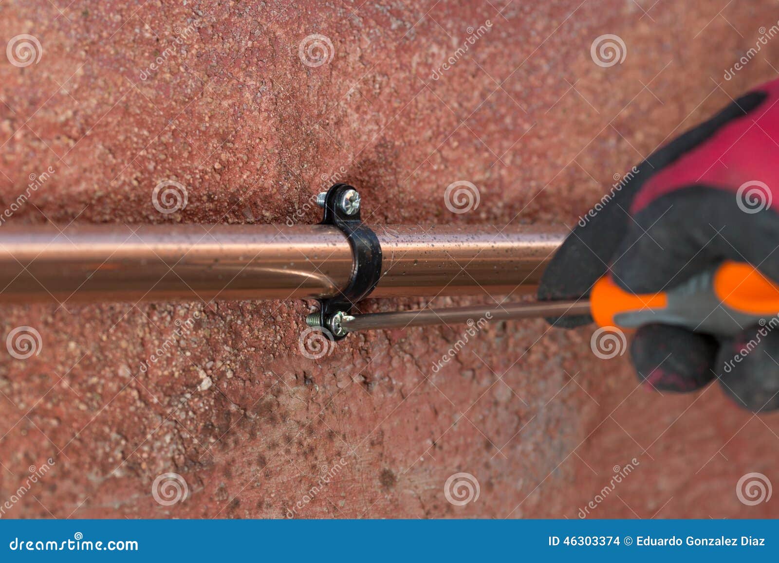 Placing gas pipeline stock photo. Image of tightening - 46303374