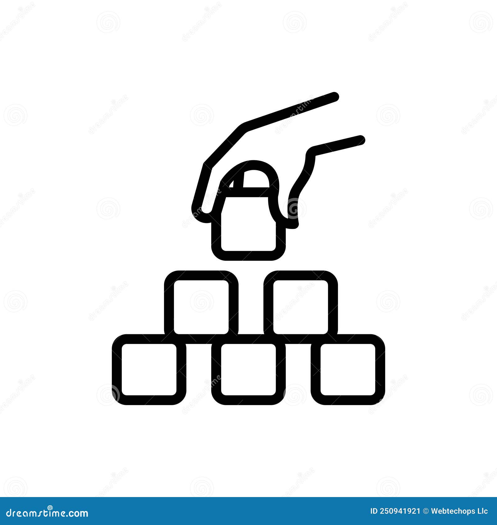Black Line Icon for Placing, Inset and Fixing Stock Vector ...