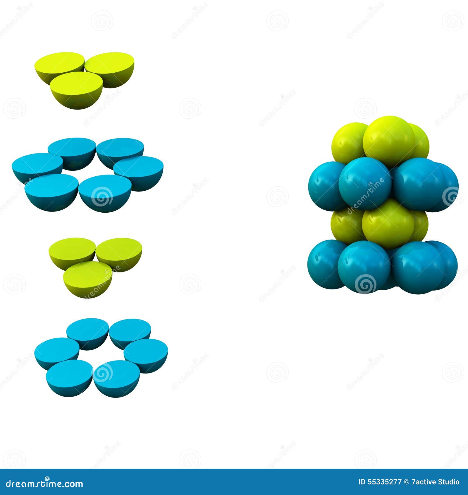 Placing Third Layer Over the Second Layer Stock Illustration ...