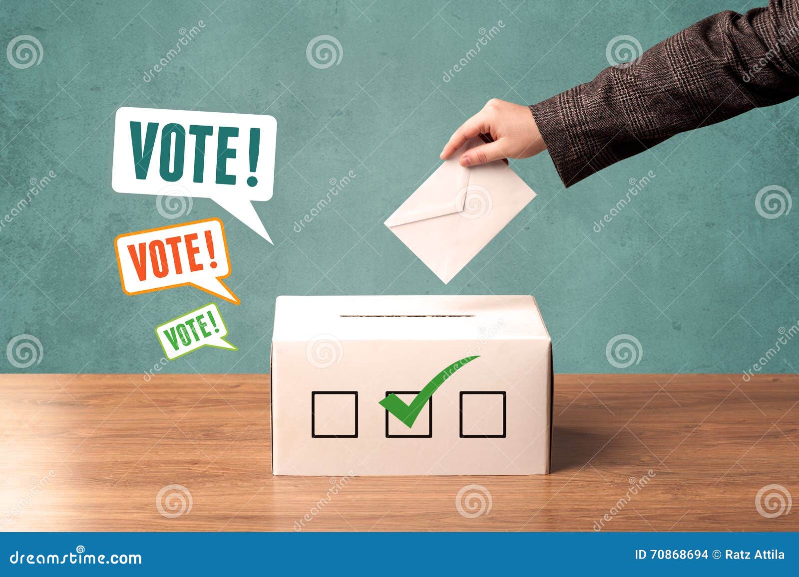 Placing A Voting Slip Into A Ballot Box Royalty-Free Stock Photo ...