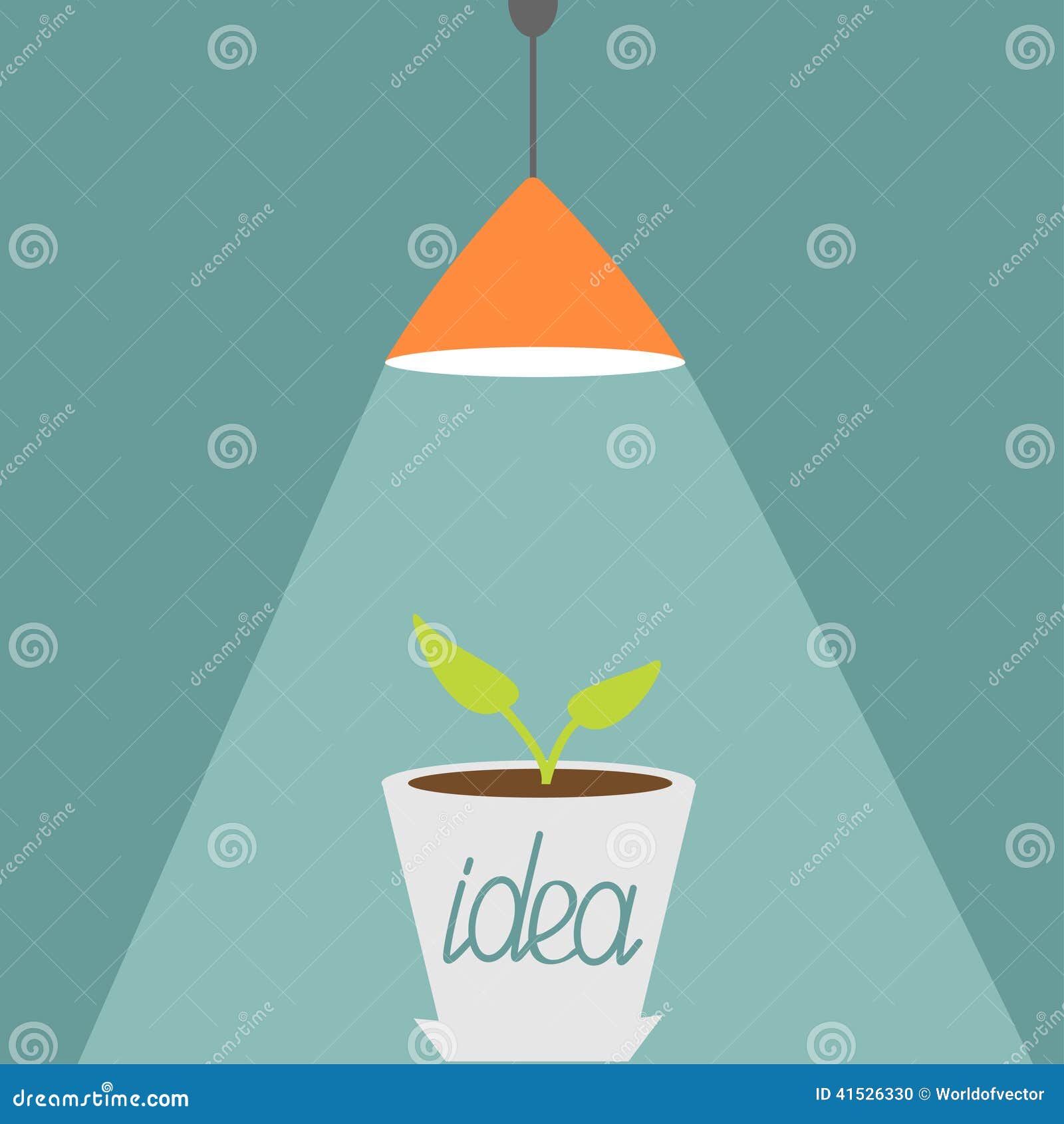 Plafond Lichte Lamp Met Installatie Conc Idee De Groei Vector ...