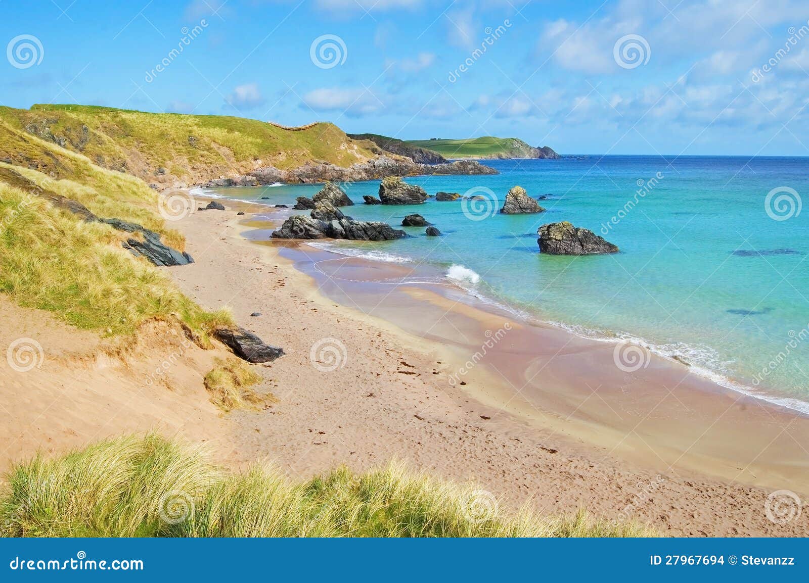 Plage De Durness De Compartiment De Sango. Montagnes De L'Ecosse Photo ...