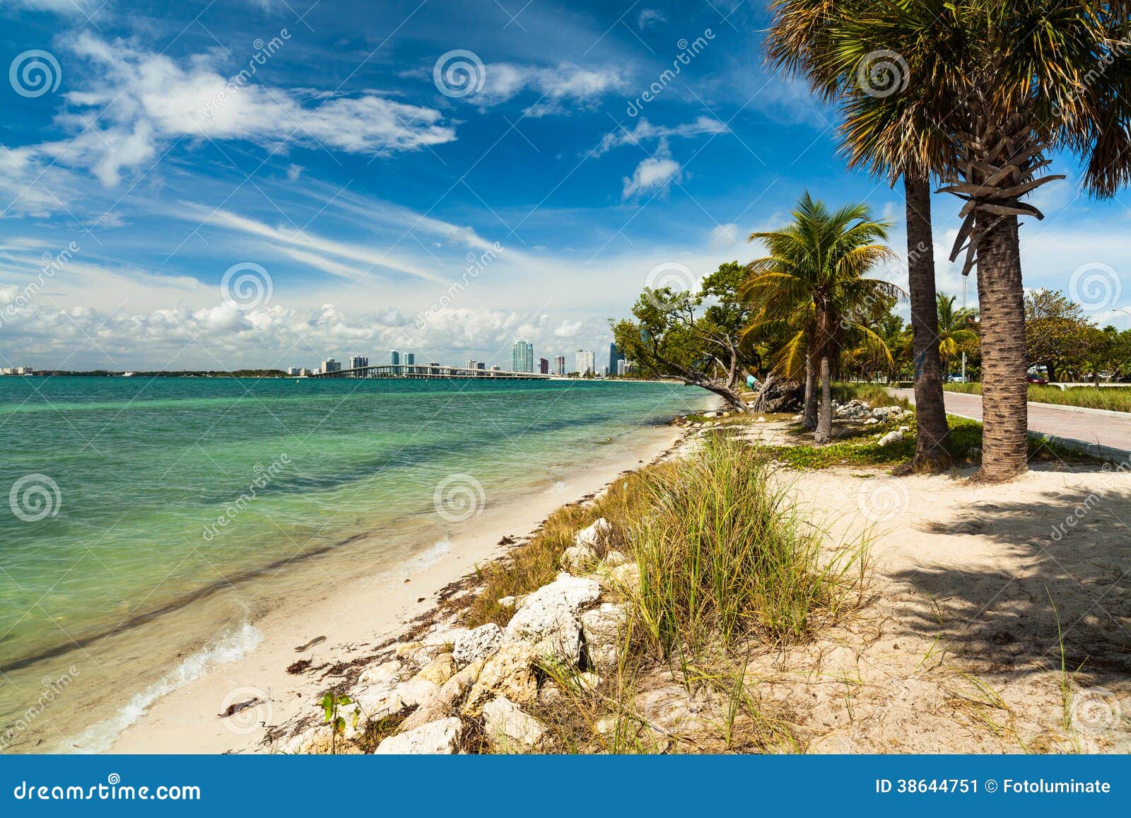 Plage de Key Biscayne image stock. Image du destination - 38644751