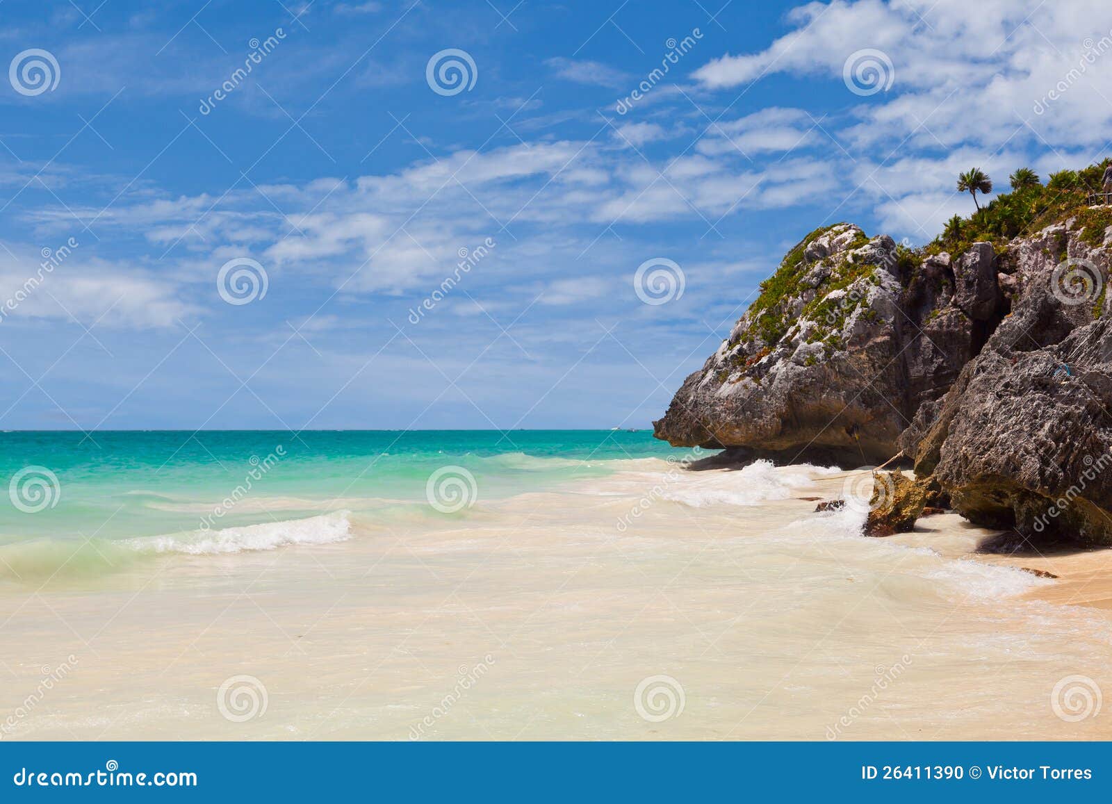 Plage De Tulum, La Riviera Maya Photo stock - Image du falaise, riviera ...
