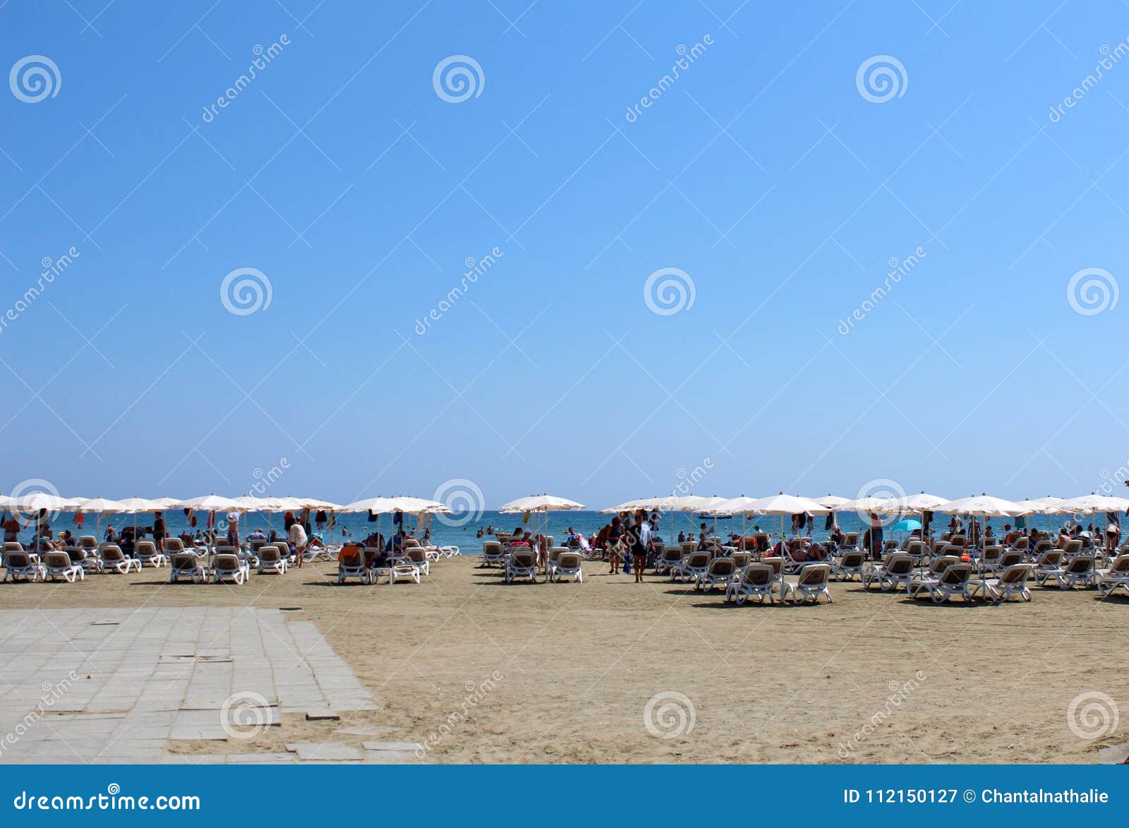 Plage Du Mackenzie, Larnaca, Chypre Photographie éditorial - Image du ...