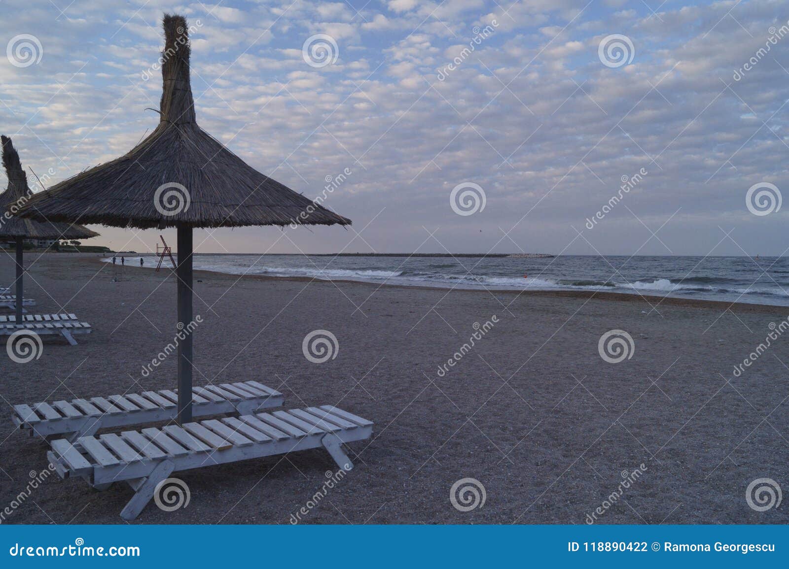 Plage Et Mer Noire - La Roumanie Photo stock - Image du horizontal ...