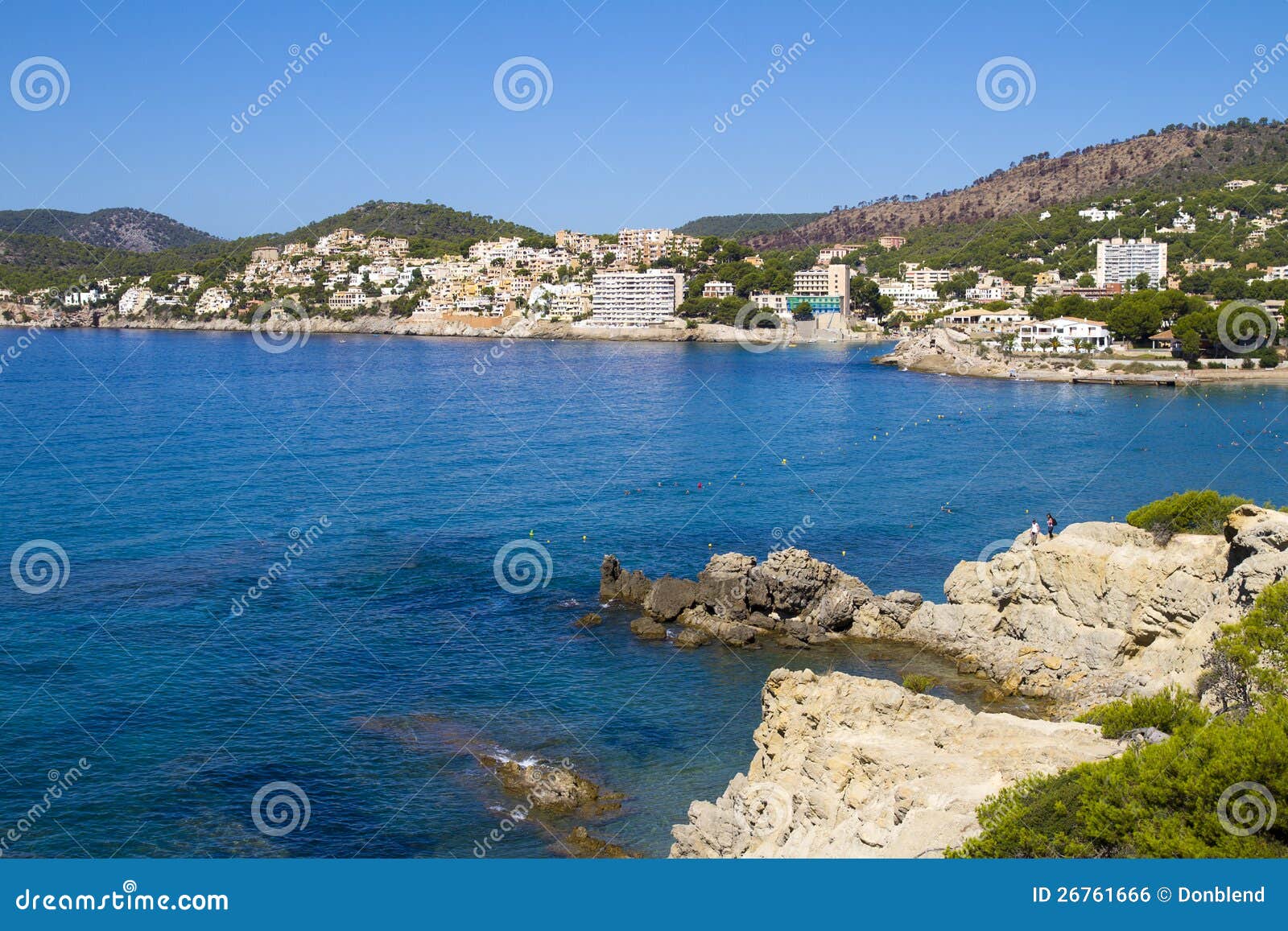Plage Majorque de Peguera photo stock. Image du journée - 26761666
