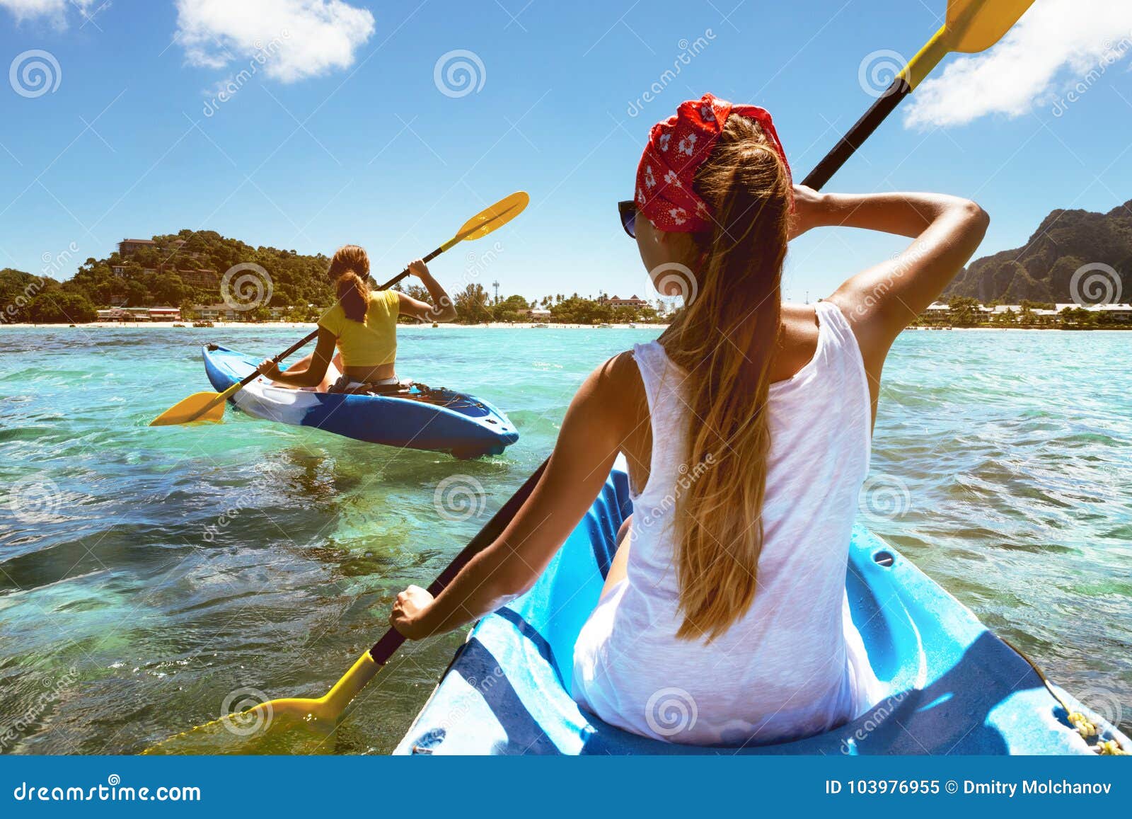 Plage Tropicale Kayaking De Mer De Voyage Image stock - Image du ...