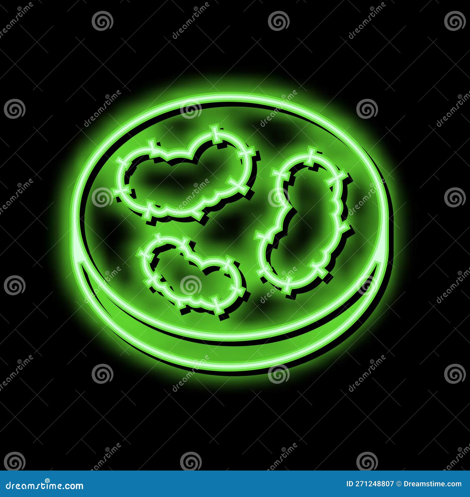Plague Bacteria Neon Glow Icon Illustration Stock Vector - Illustration ...