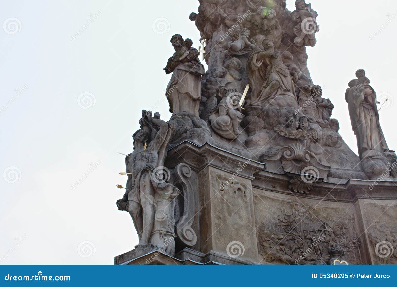Plague Column on Main Square - Kremnica Stock Image - Image of ...