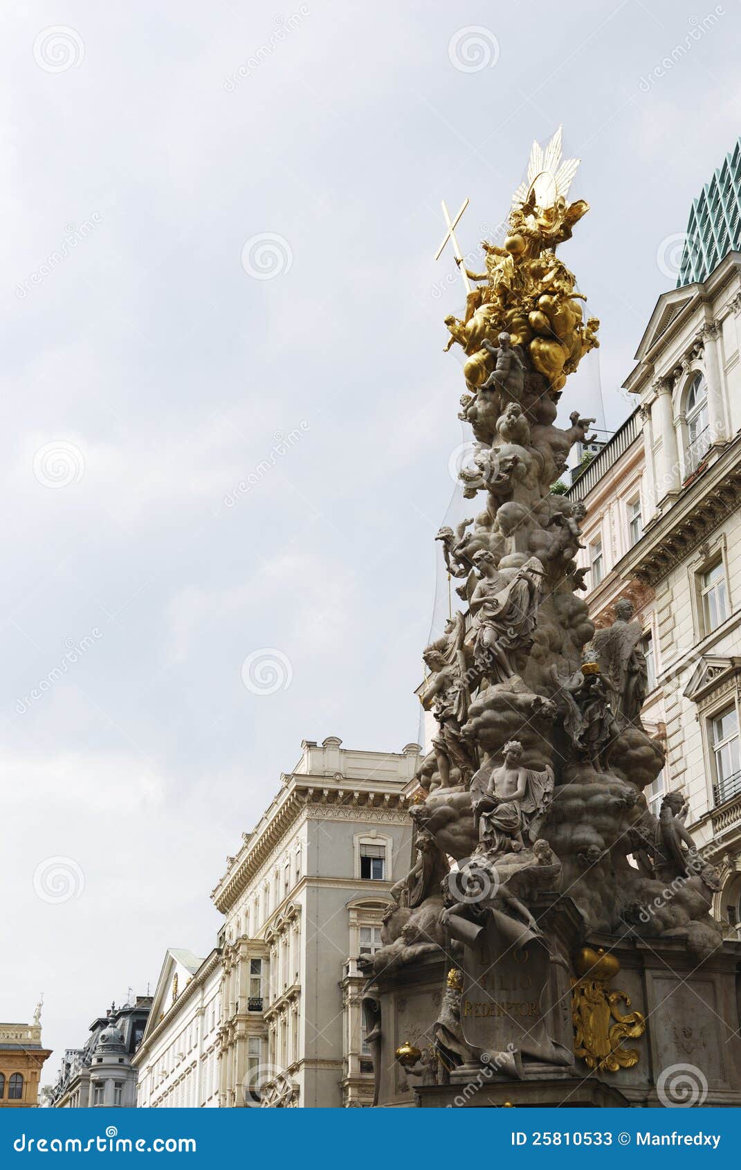 Plague Column in Vienna stock image. Image of sightseeing - 25810533
