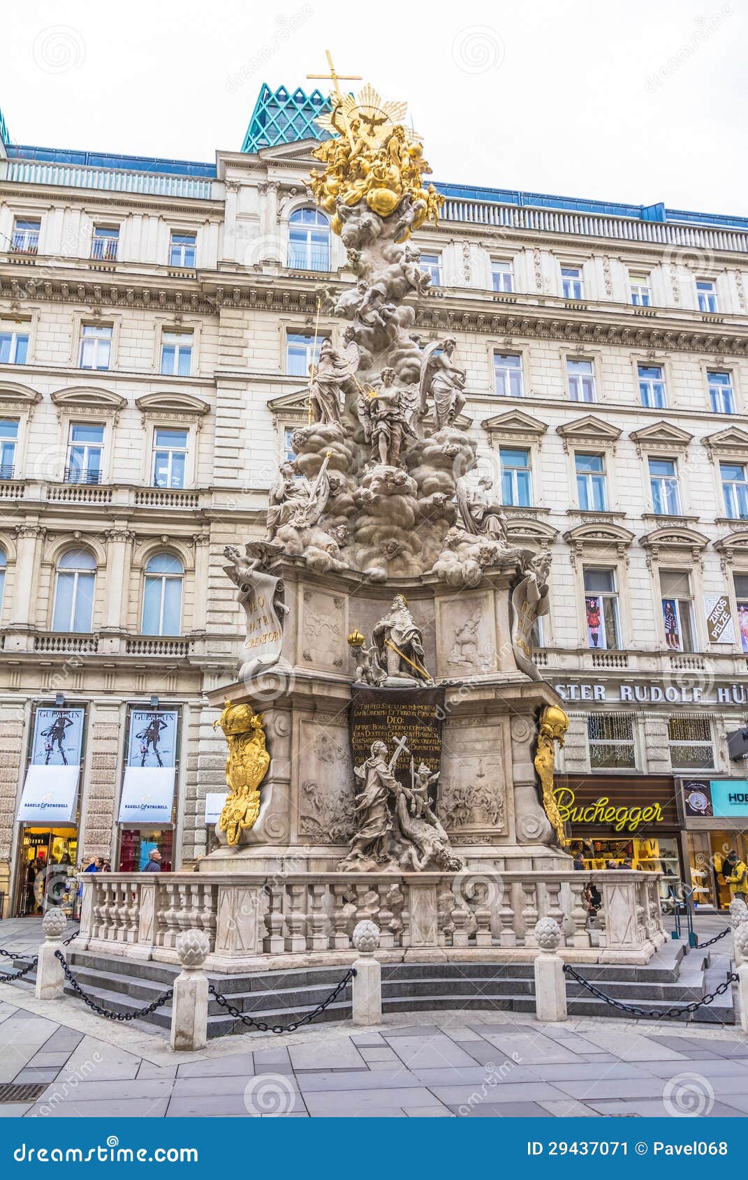 Plague column in Vienna editorial photo. Image of column - 29437071