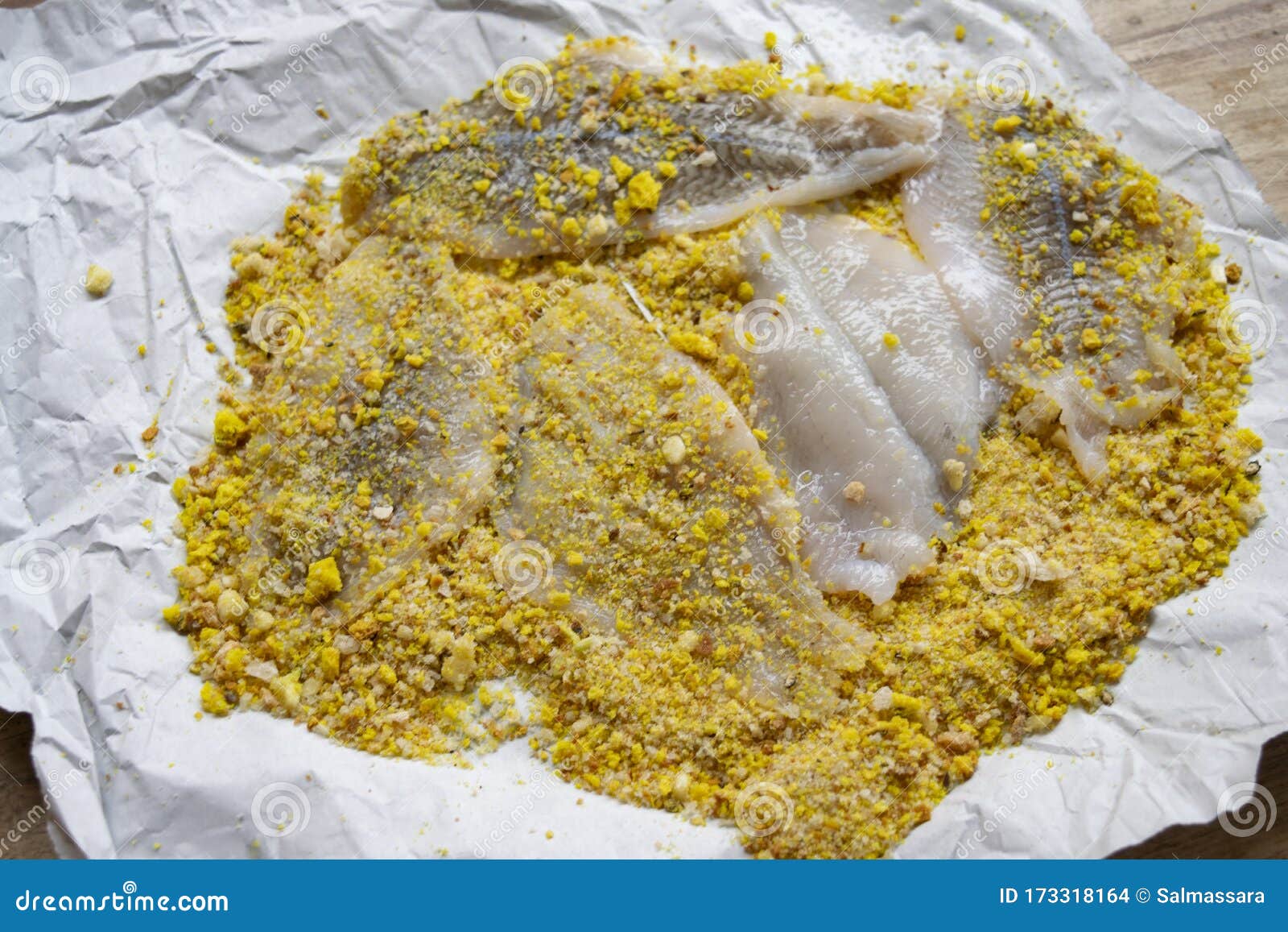 Plaice Fillets Just Breaded Stock Photo - Image of breaded, breading ...