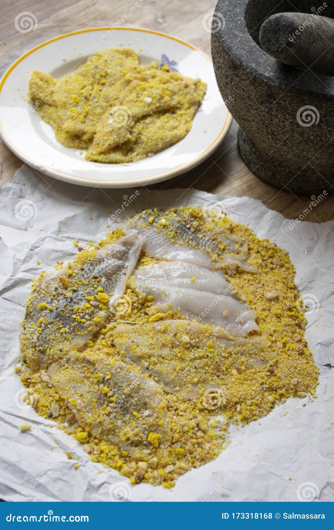 Plaice Fillets Just Breaded Stock Photo - Image of fish, breaded: 173318168
