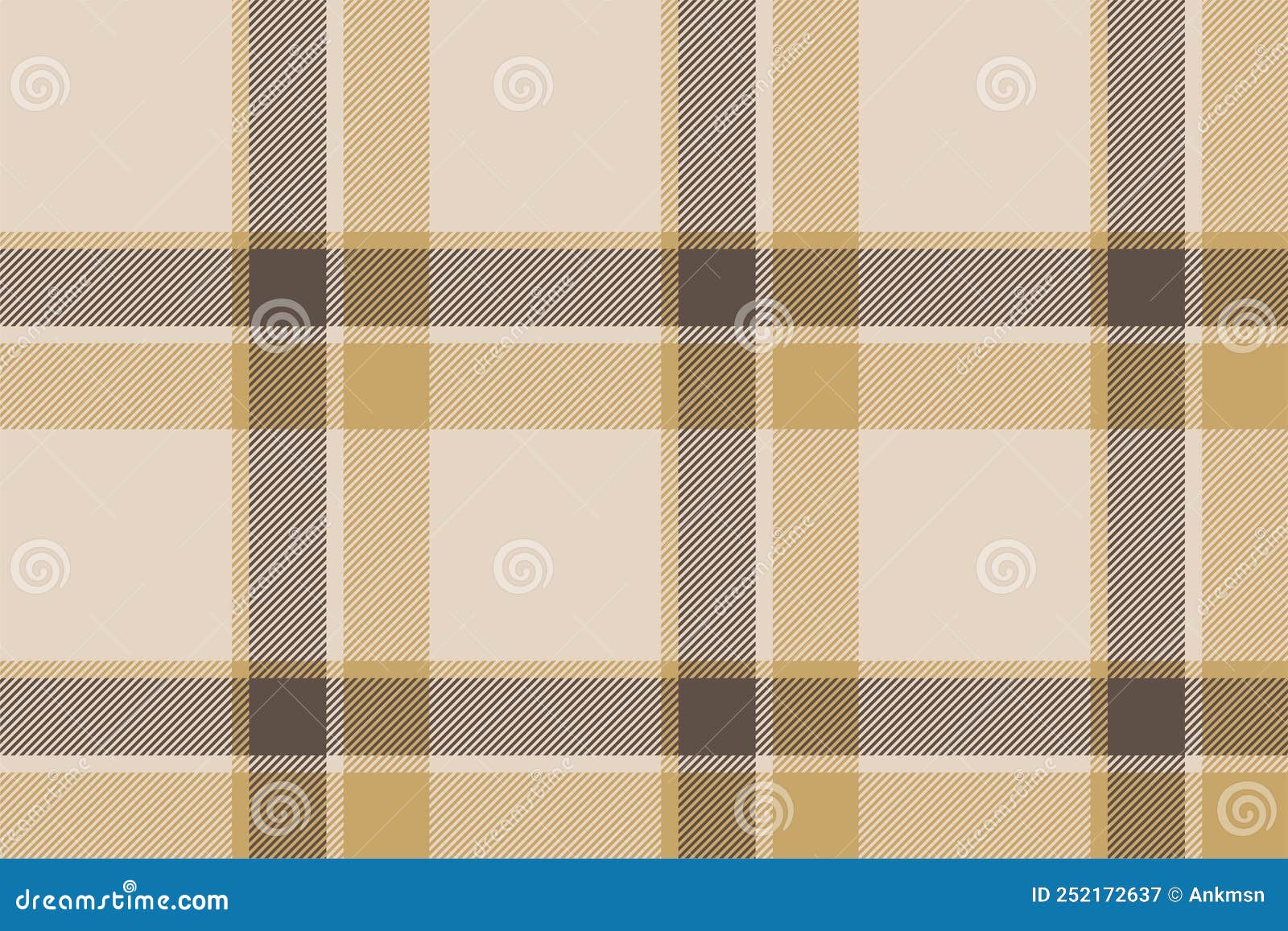 Plaid Background, Check Seamless Pattern in Beige. Vector Fabric ...