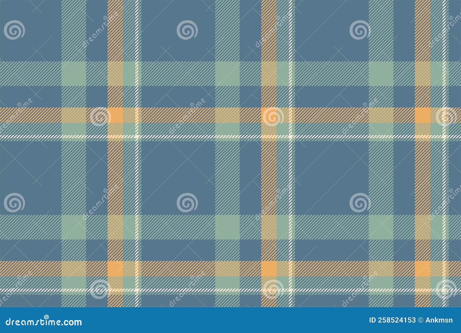 Plaid Background, Check Seamless Pattern in Blue. Vector Fabric Texture ...