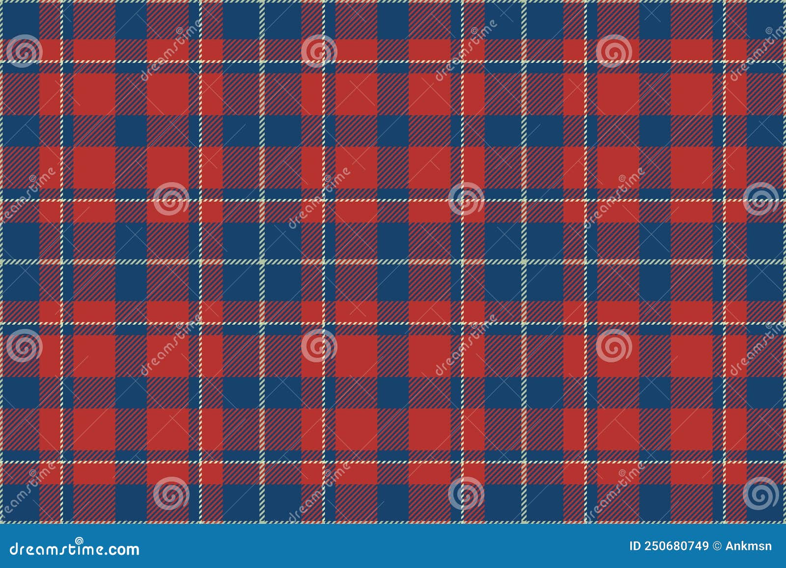 Plaid Background, Check Seamless Pattern in Red. Vector Fabric Texture ...