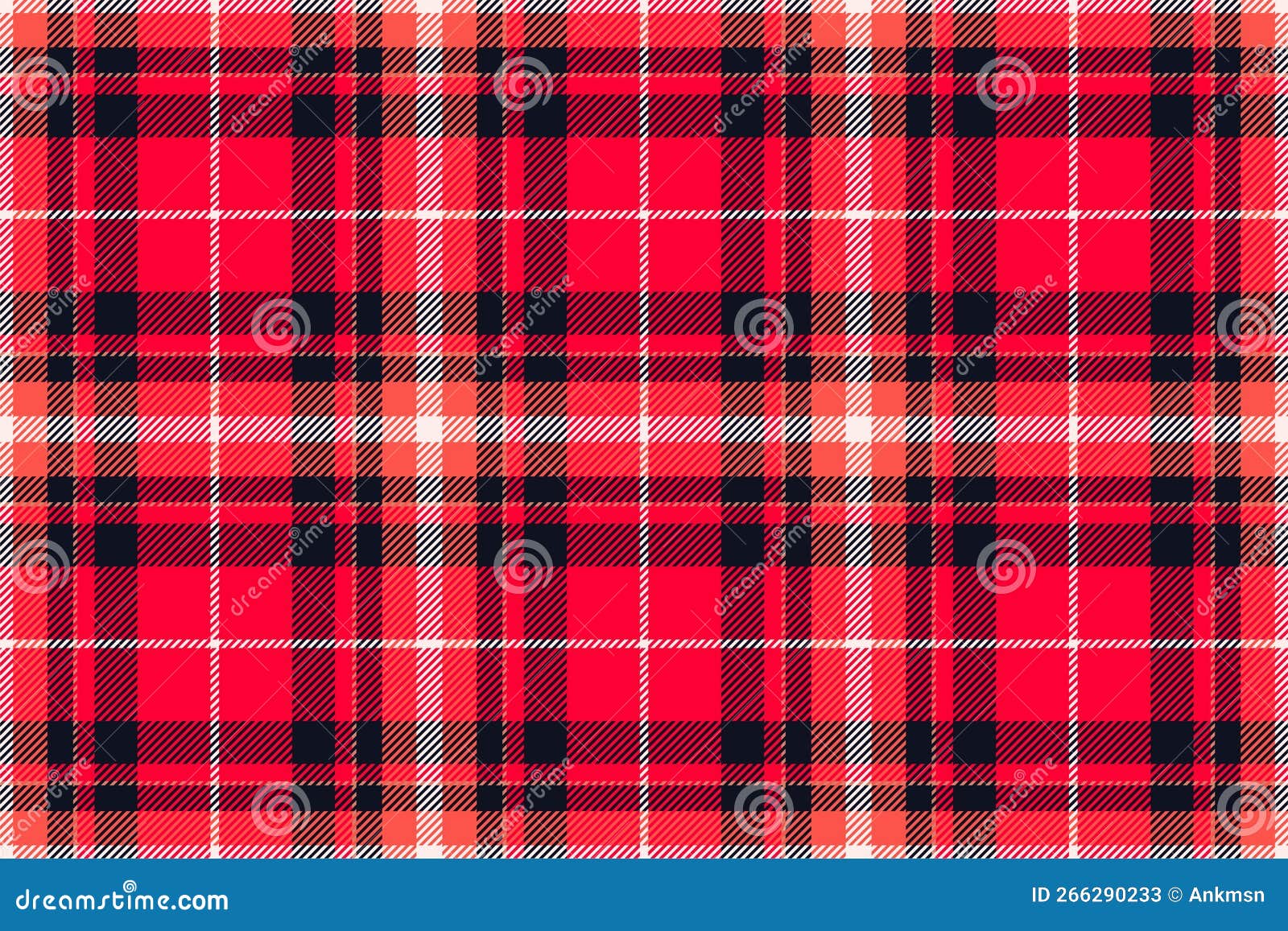 Plaid Background, Check Seamless Pattern in Red. Vector Fabric Texture ...