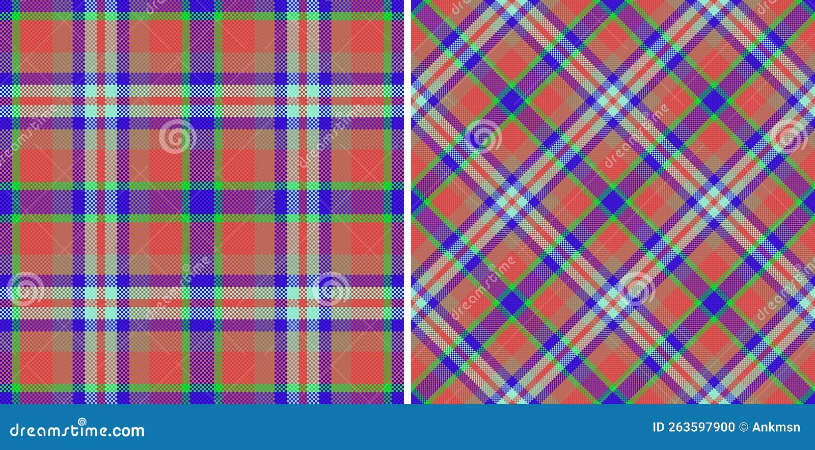 Plaid Background Vector. Check Fabric Pattern Stock Illustration ...