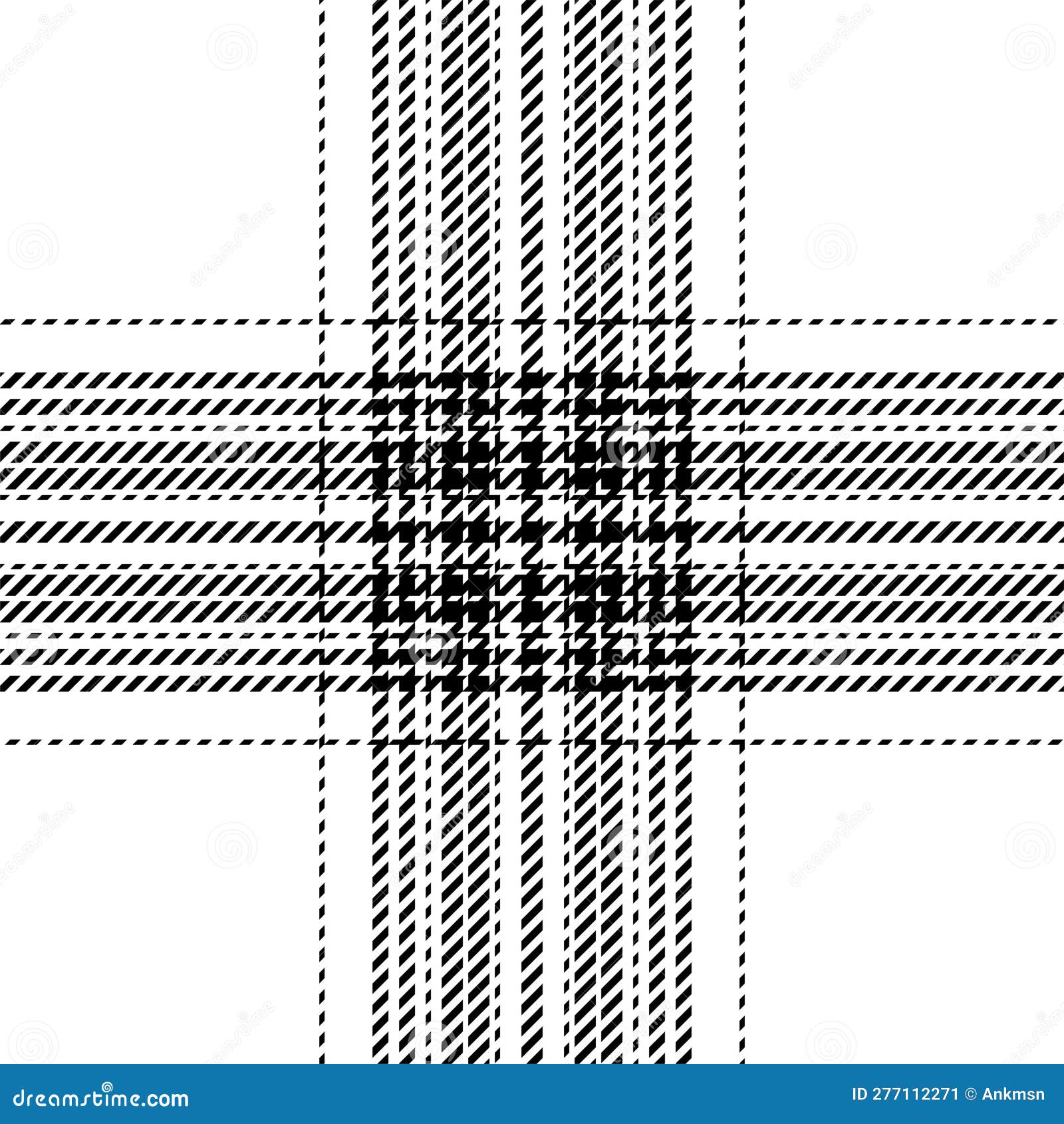 Plaid Check Pattern in Black and White. Seamless Fabric Texture. Tartan ...