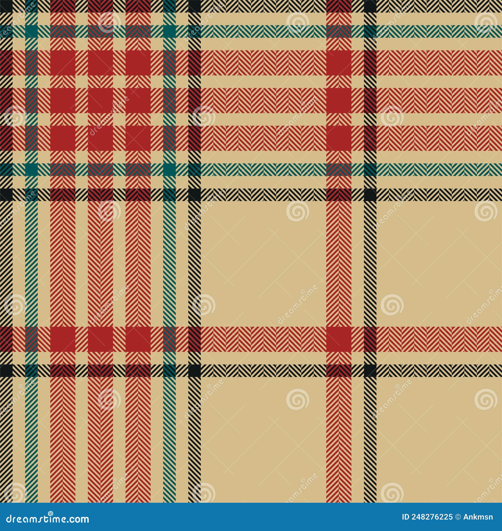 Plaid Check Pattern. Seamless Fabric Texture Stock Vector ...