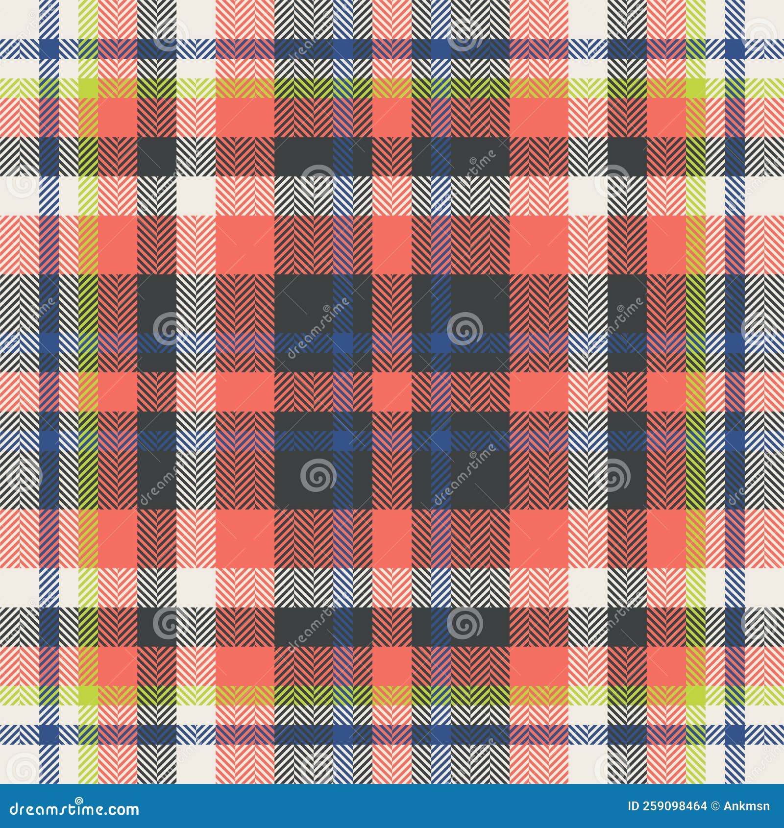 Plaid Check Pattern. Seamless Fabric Texture Stock Illustration ...
