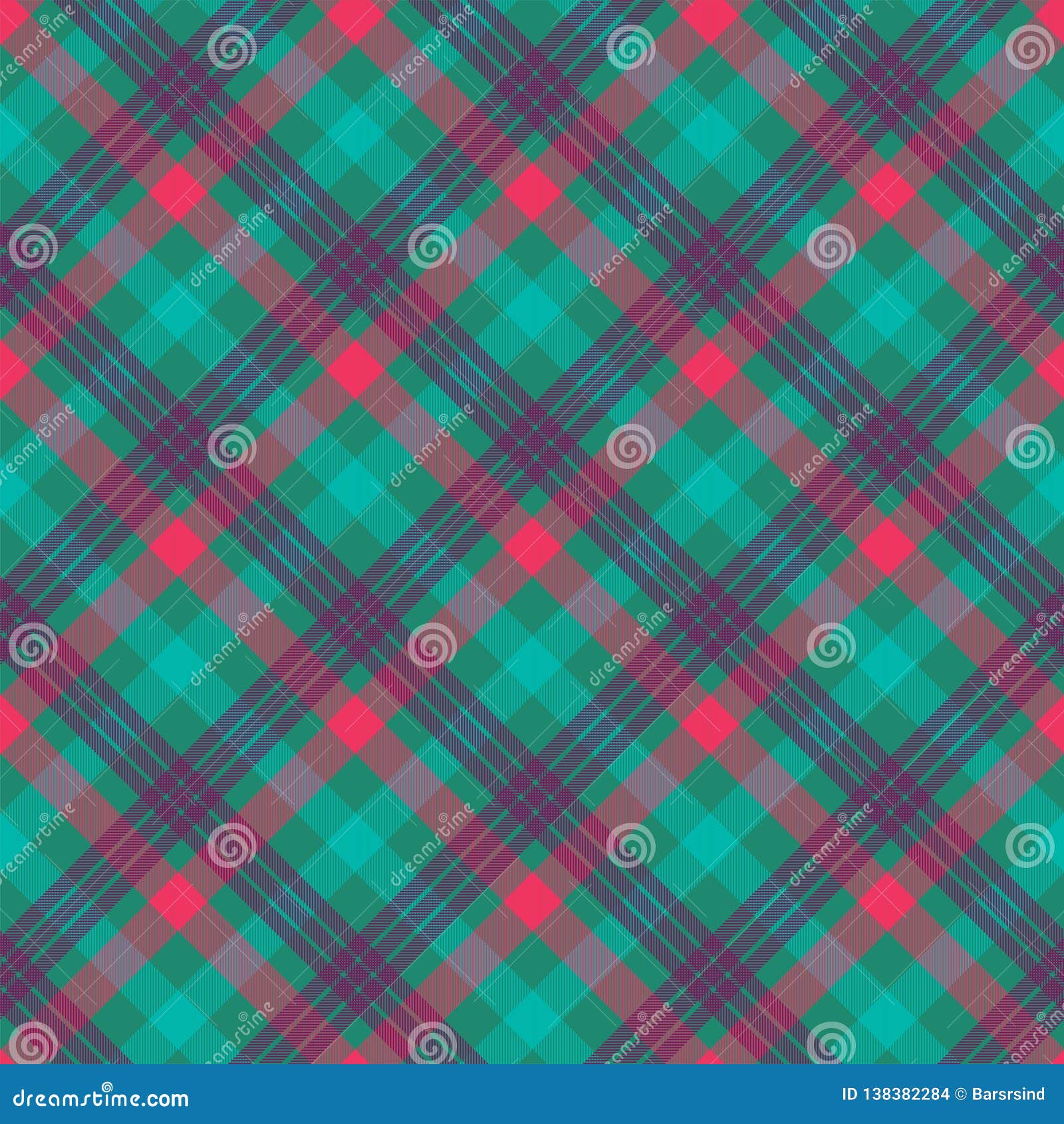 Plaid Color Seamless Vector Pattern Stock Vector - Illustration of ...
