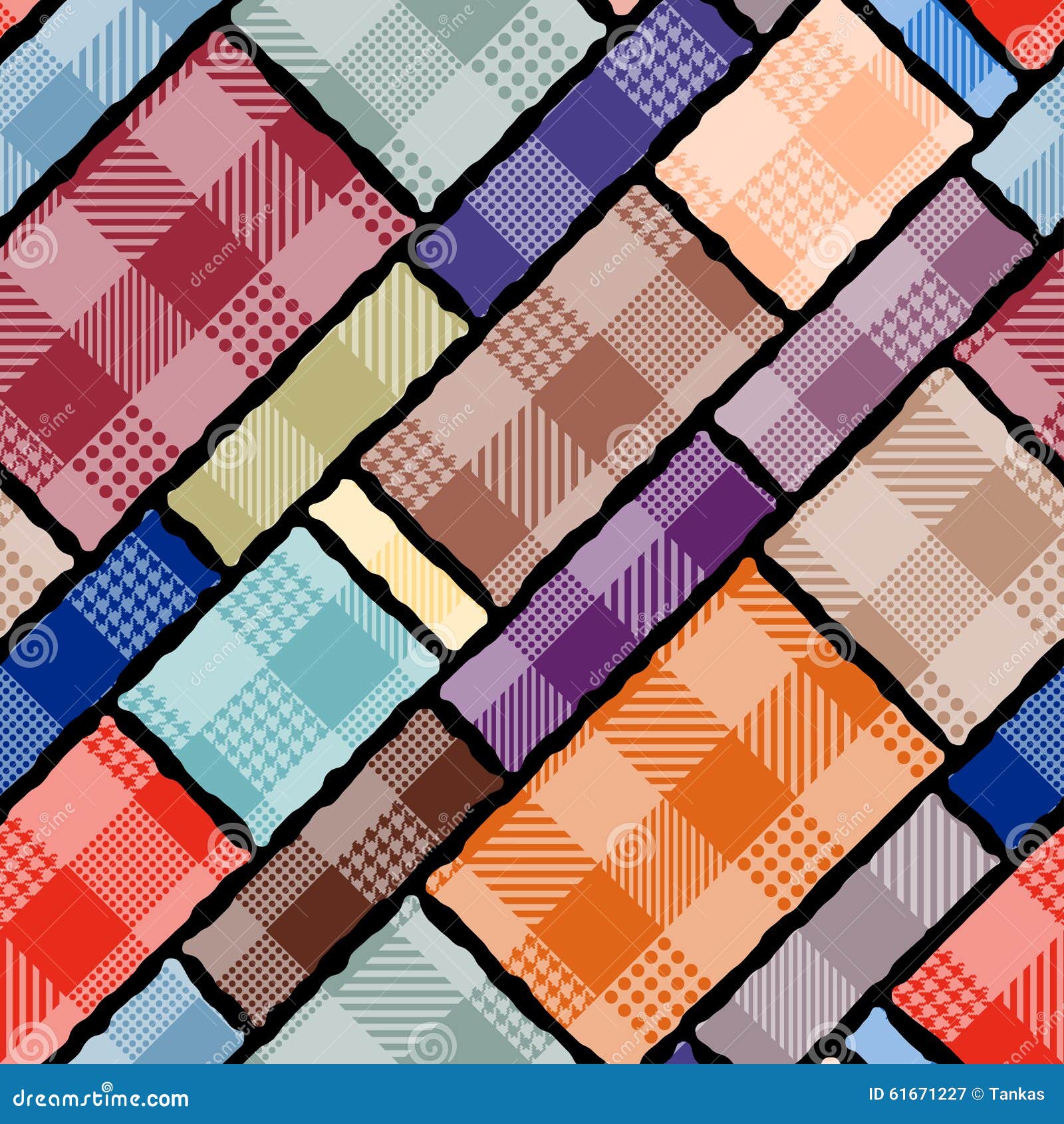 Plaid diagonal background stock vector. Illustration of seam - 61671227