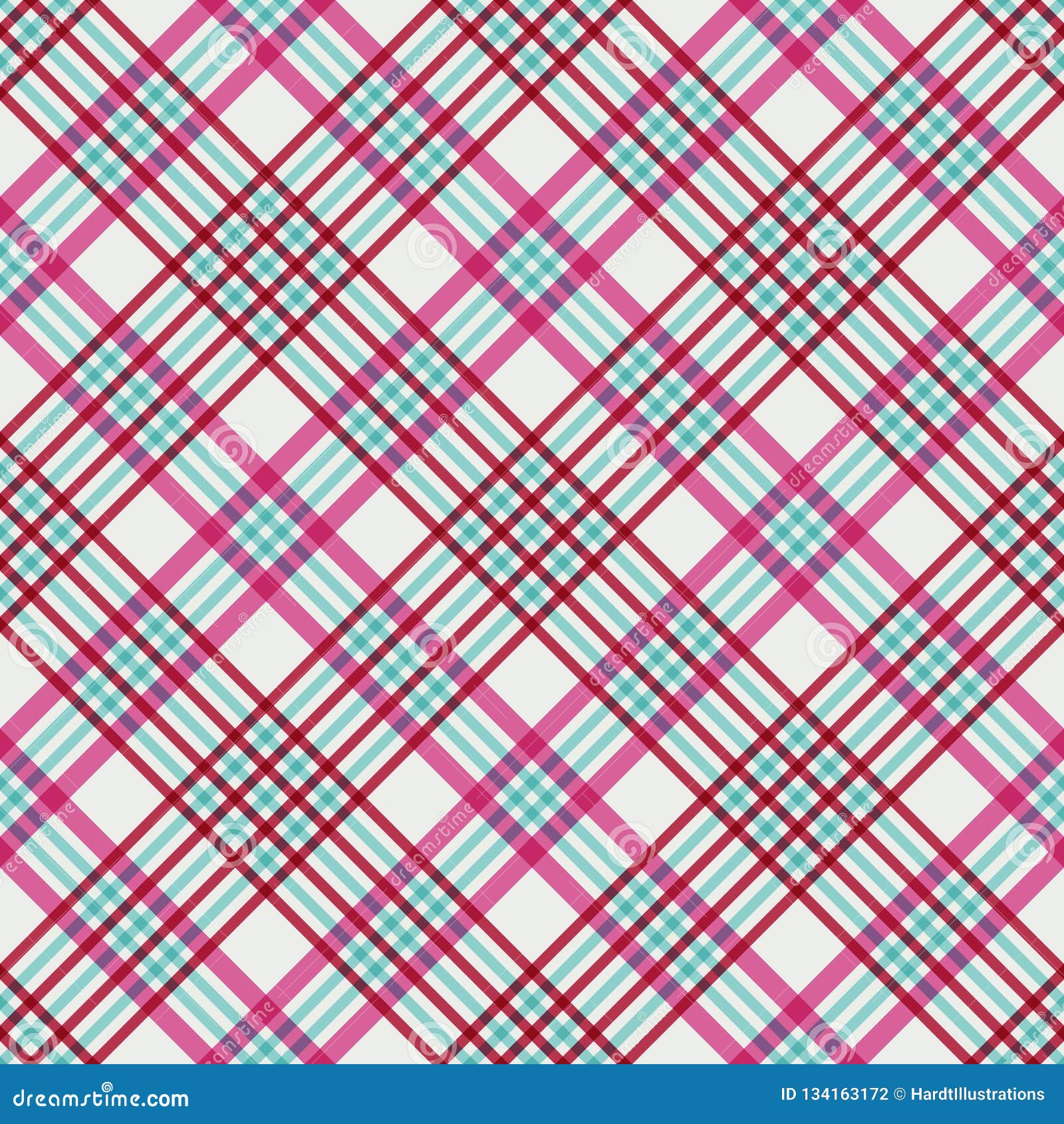 Pink and Blue Plaid Seamless Pattern Stock Vector - Illustration of ...