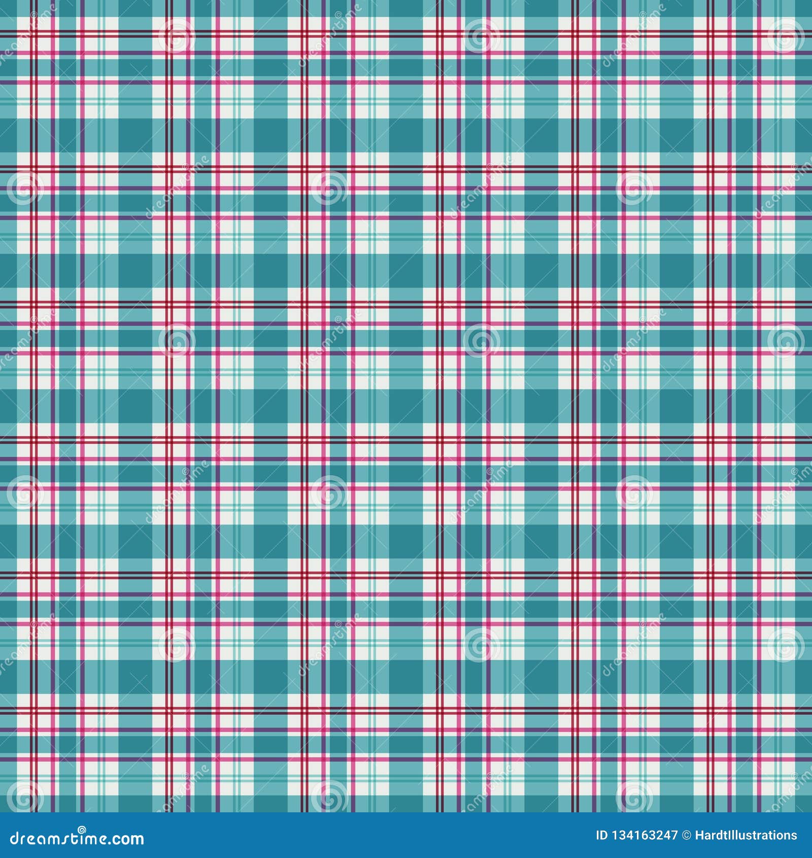 Pink and Blue Plaid Seamless Pattern Stock Vector - Illustration of ...