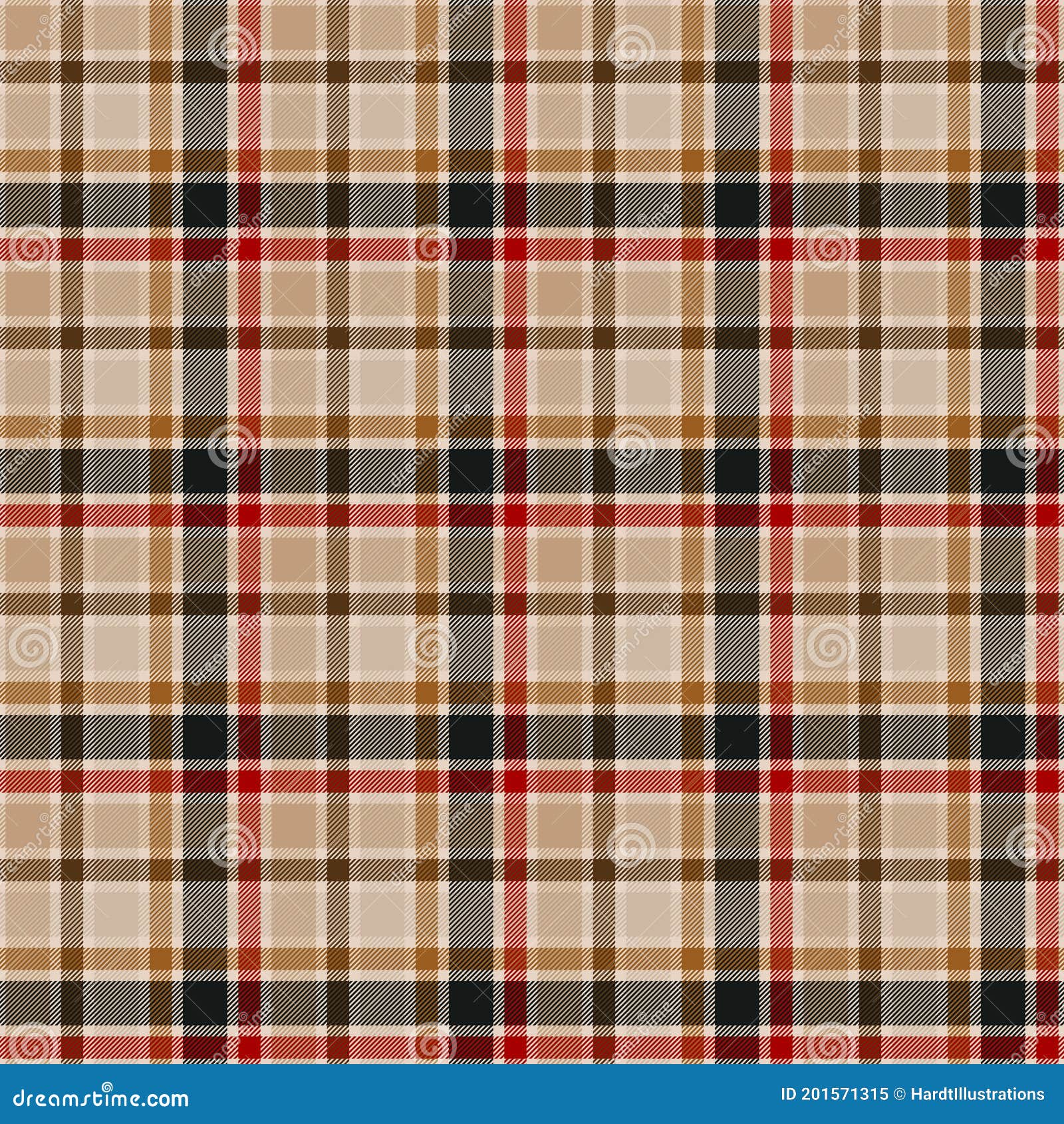 Neutral Plaid Seamless Pattern Stock Illustration - Illustration of ...