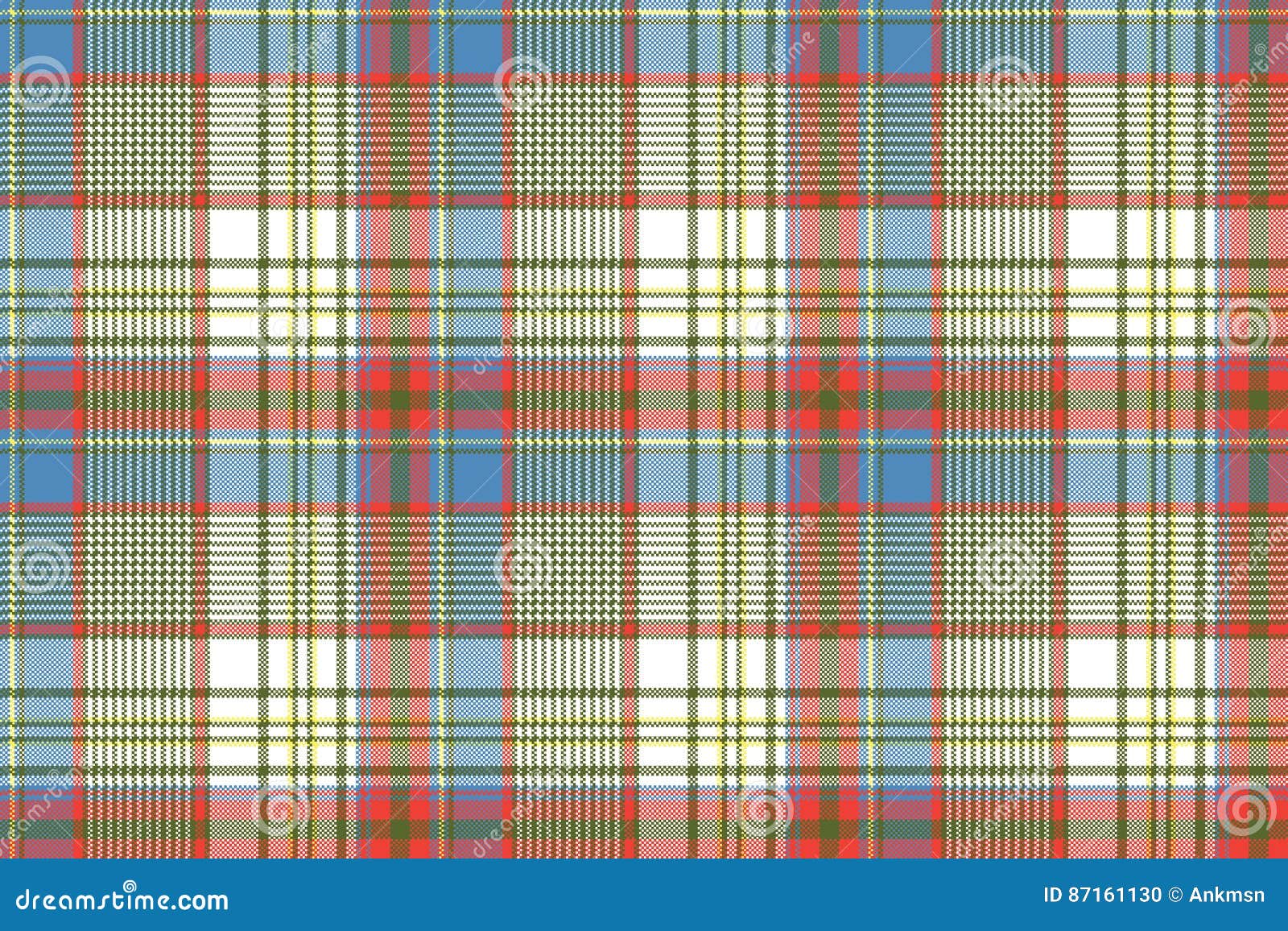 Plaid Fabric Texture Square Pixels Shirt Seamless Pattern Stock Vector ...