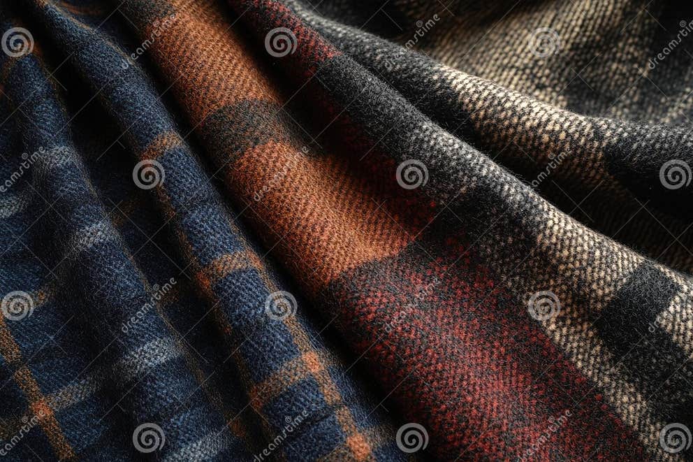 Plaid Fabric Texture, a Visual Symphony of Colors and Patterns Stock ...