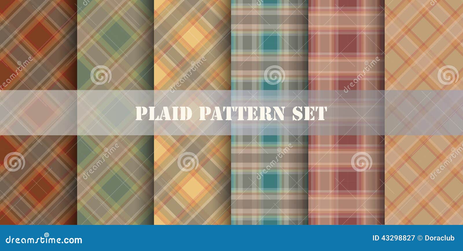 Plaid Patterns. Vector Set. Stock Vector - Illustration of texture ...