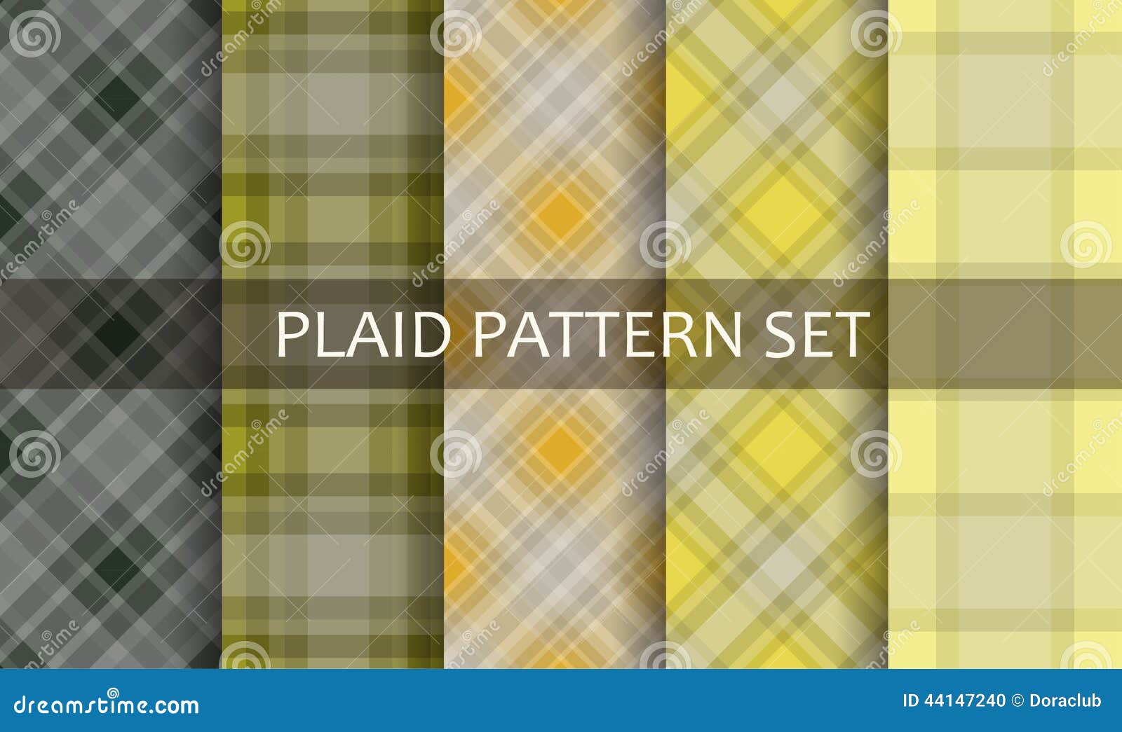 Set Of Plaid Patterns, Tartan,seamless,Vector Illustrations ...