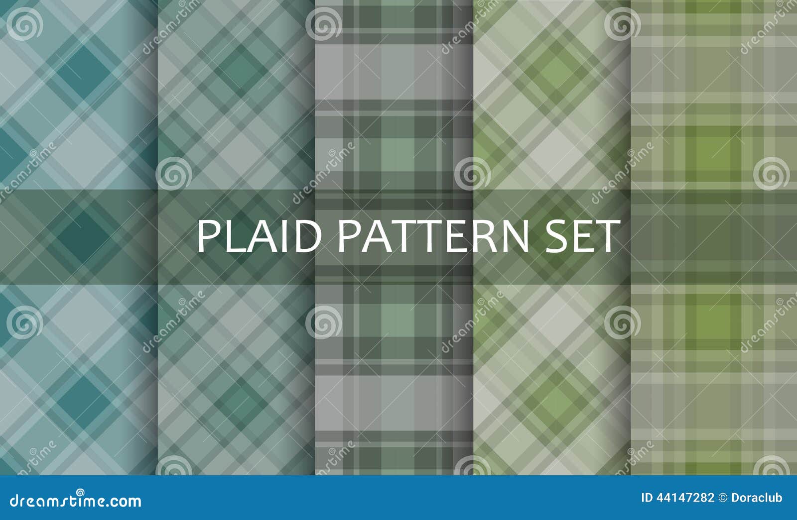 Plaid Patterns. Vector Set. Stock Vector - Illustration of fashion ...