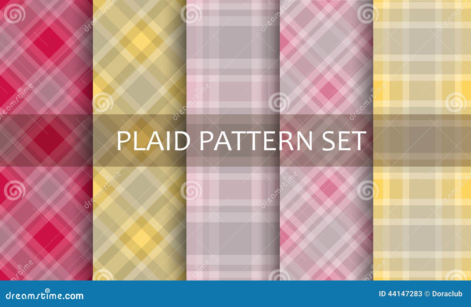 Plaid Patterns. Vector Set. Stock Vector - Illustration of tile, stripe ...