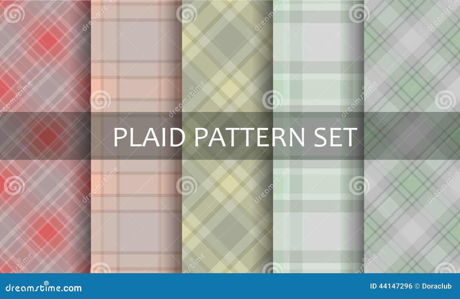 Plaid Patterns. Vector Set. Stock Vector - Illustration of abstract ...