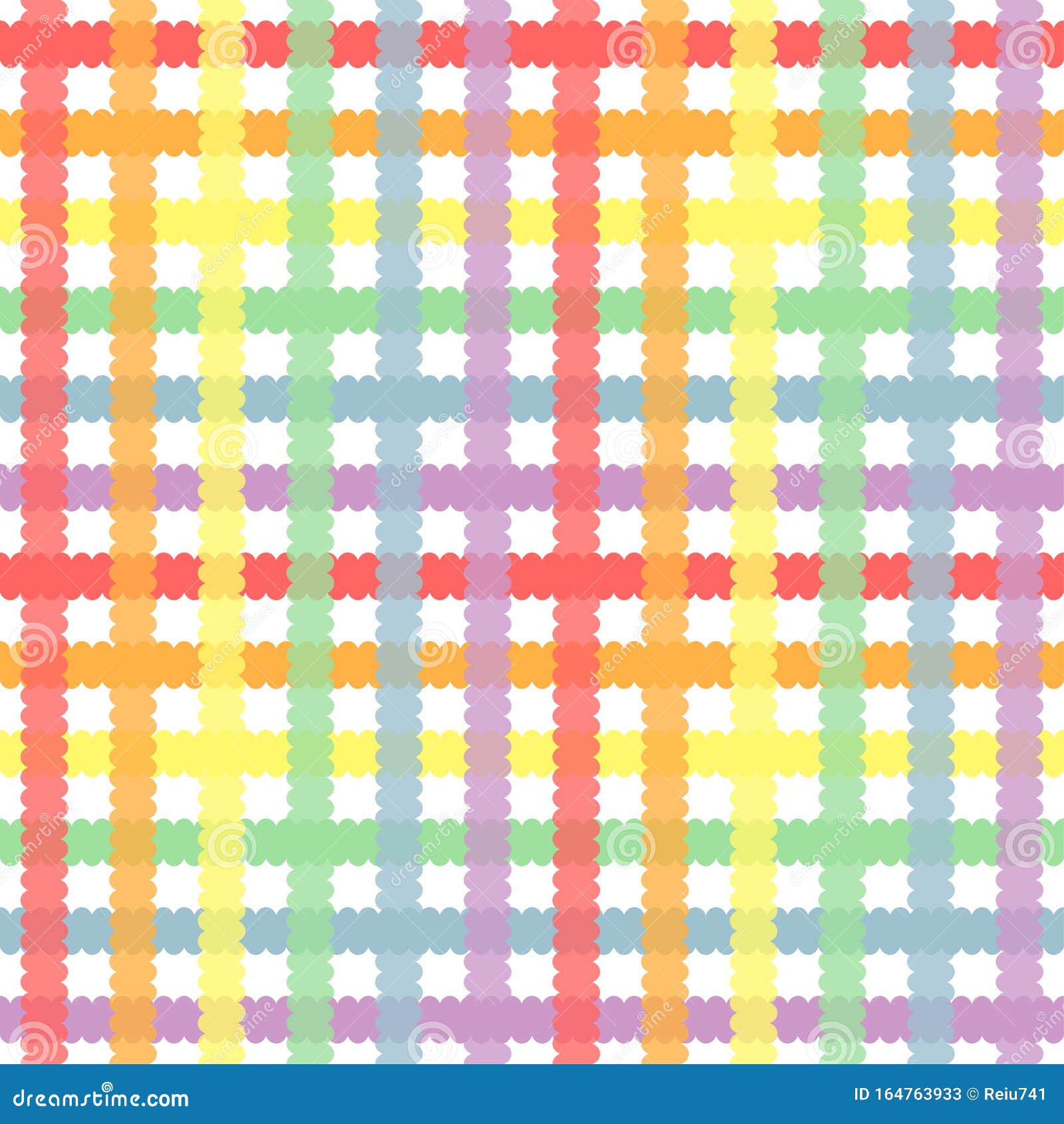 Plaid Rainbow Repeat Pattern Stock Vector - Illustration of grid ...