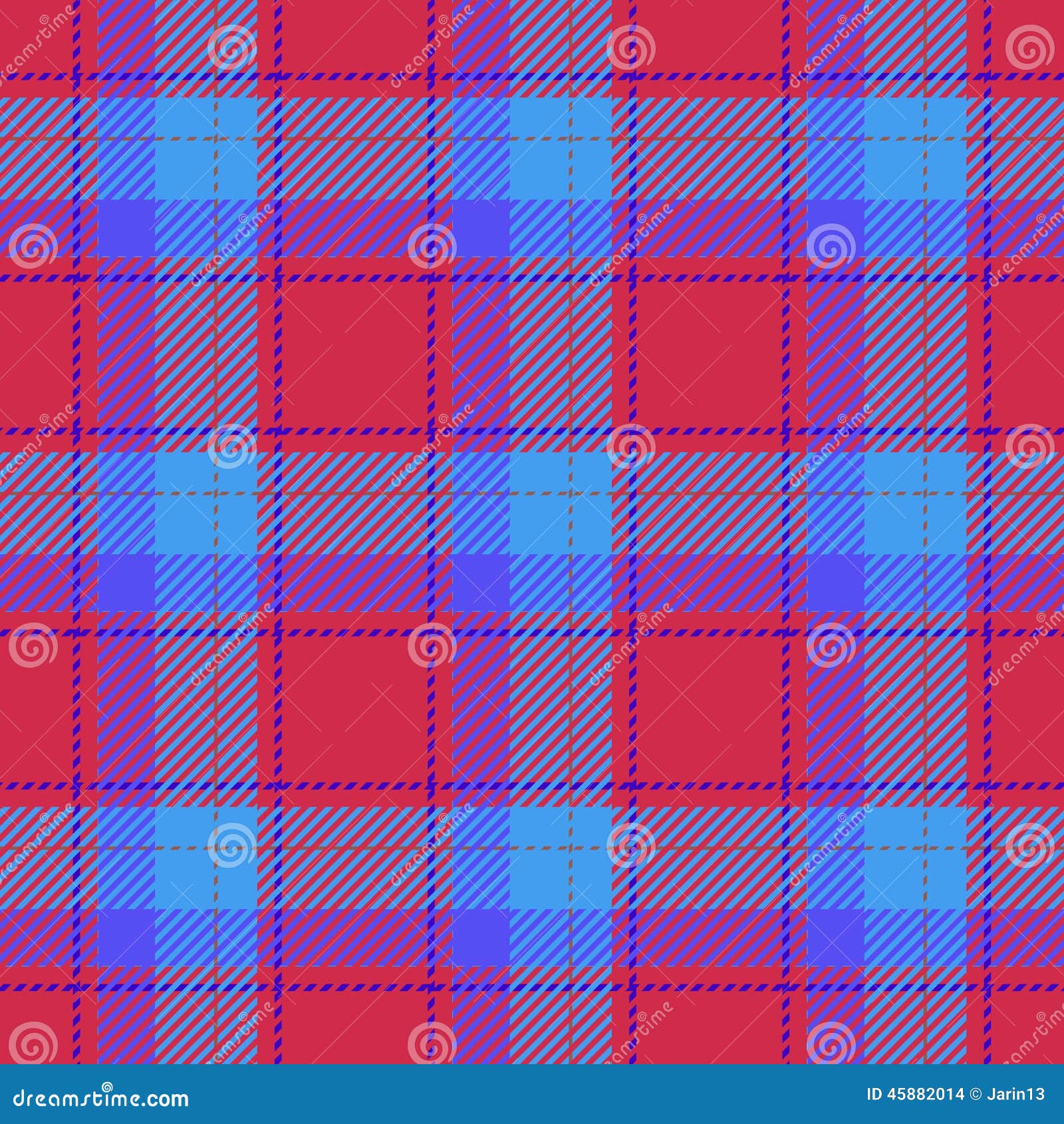 Plaid Retro Red Blue Seamless Pattern - for Hipster Shirt Stock ...
