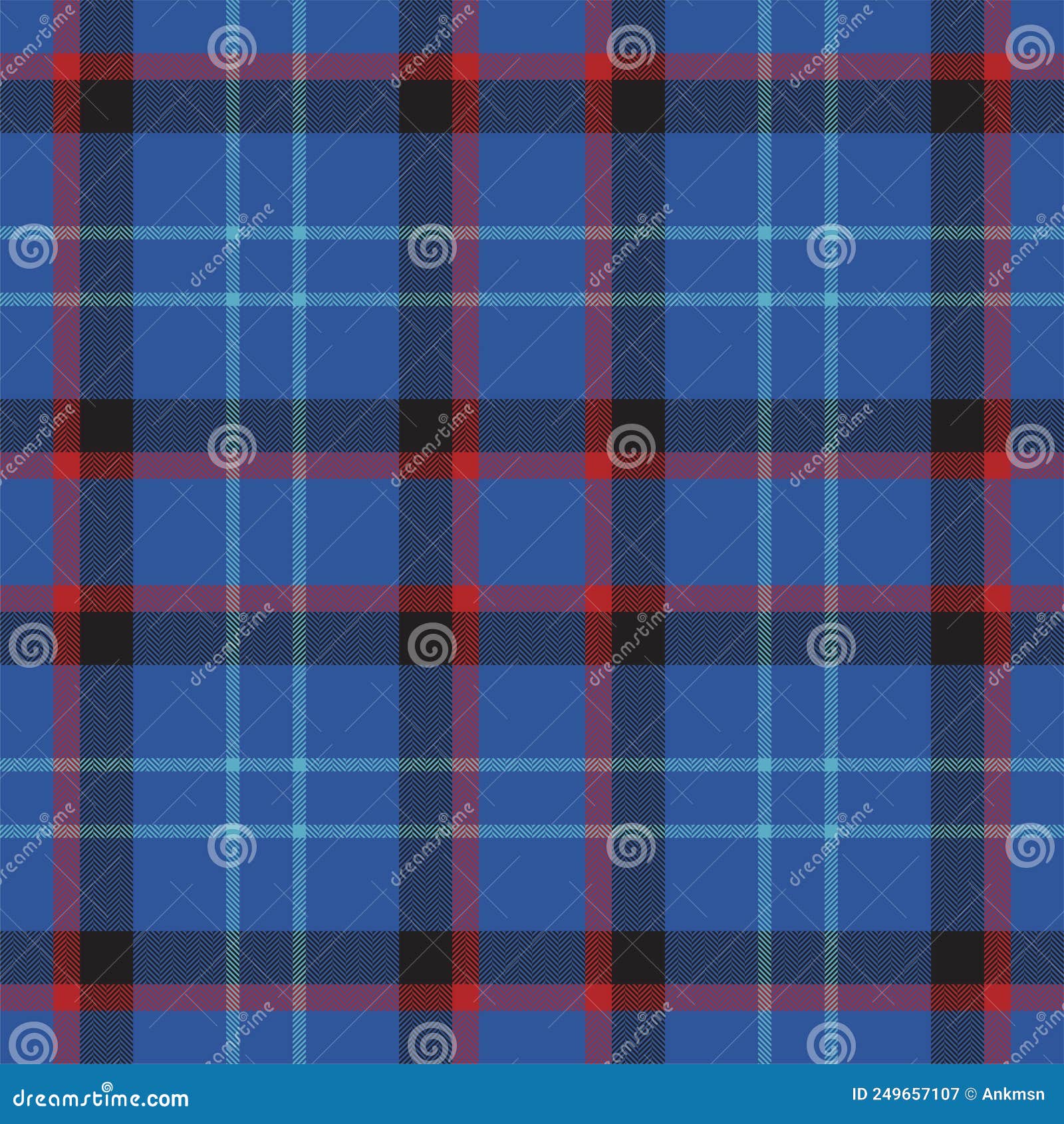 Plaid Seamless Pattern in Blue. Check Fabric Texture Stock Vector ...