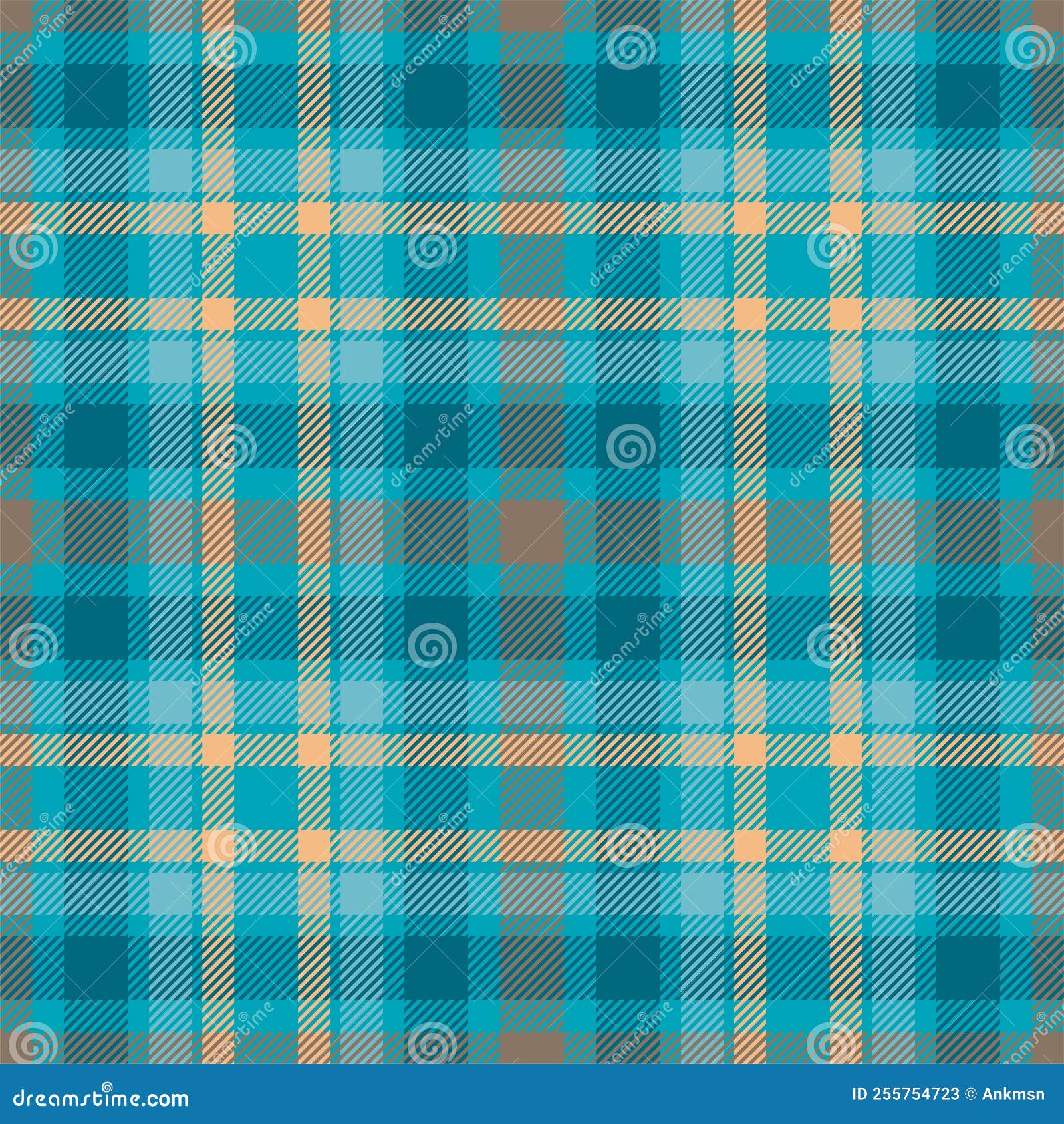 Plaid Seamless Pattern in Blue. Check Fabric Texture Stock Vector ...