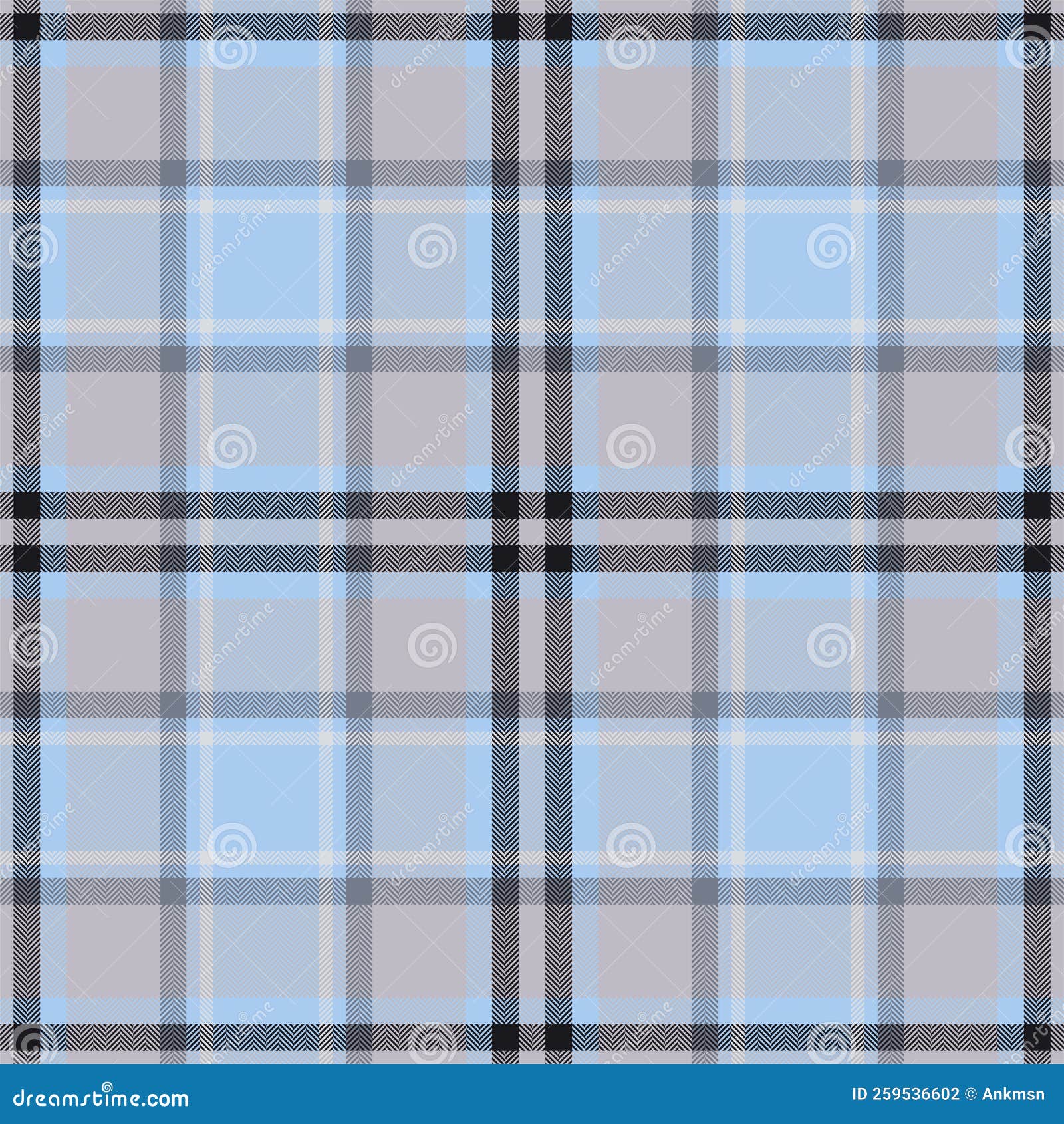 Plaid Seamless Pattern in Blue. Check Fabric Texture Stock Vector ...