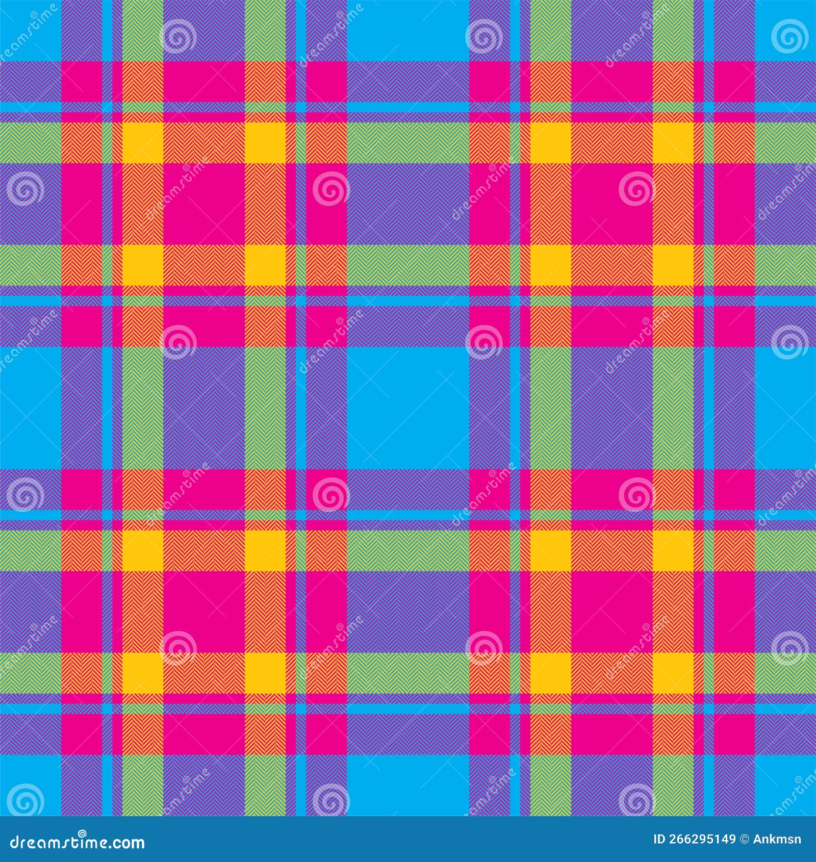 Plaid Seamless Pattern in Blue. Check Fabric Texture Stock Illustration ...