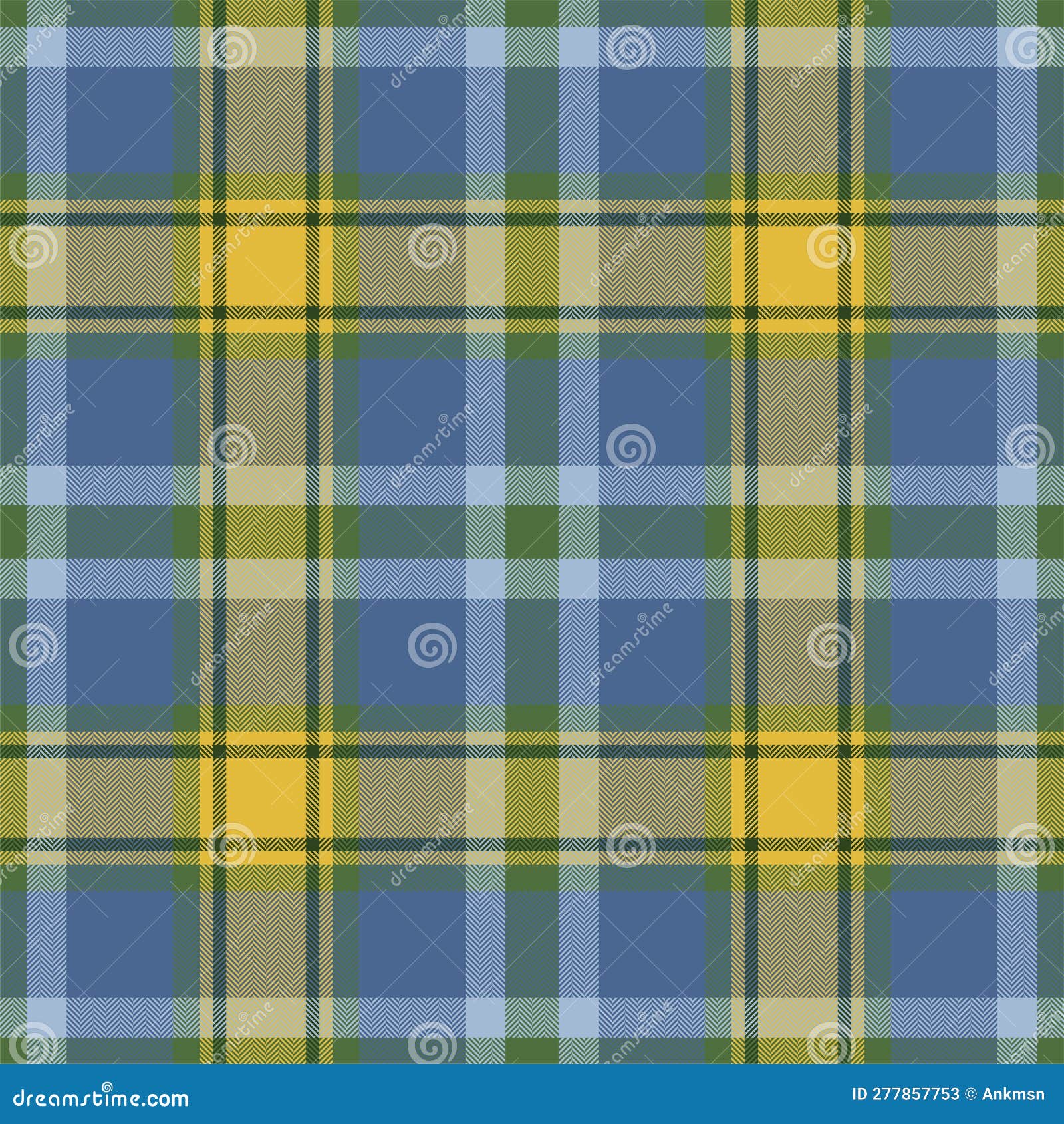 Plaid Seamless Pattern in Blue. Check Fabric Texture Stock Vector ...